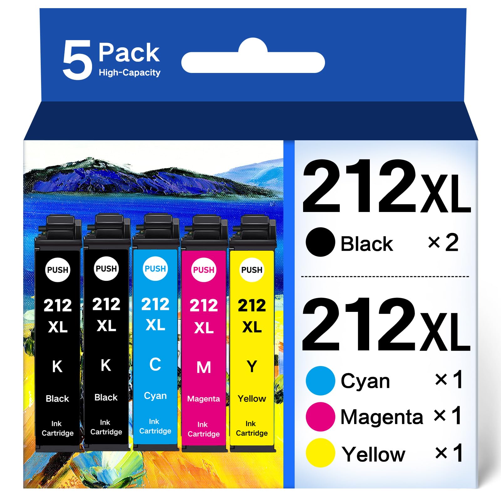 Amazon.com: 212XL for Epson 212 Ink Cartridges Remanufactured for Epson ...