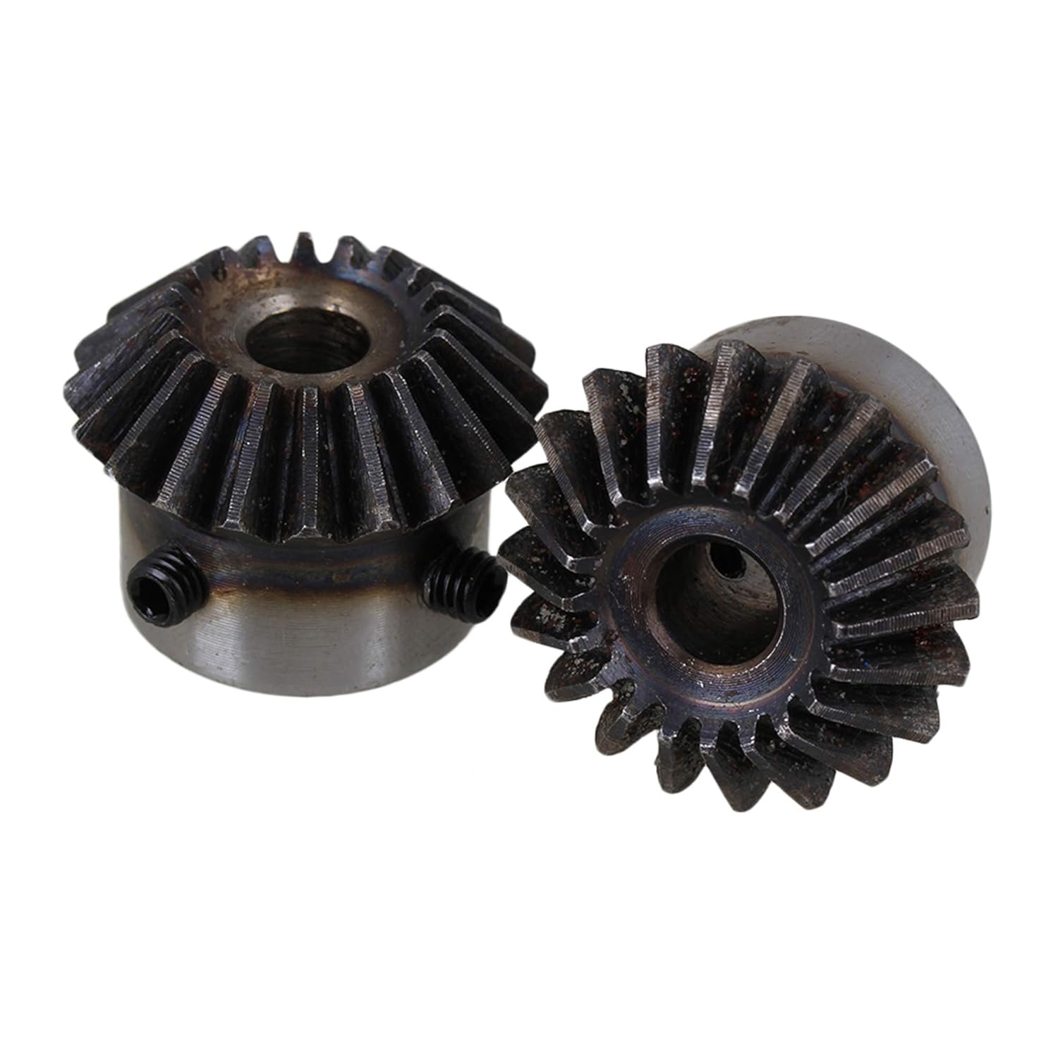 Mxfans 2 x Modulus 1.5 Silver 8mm Hole 20T Tapered Bevel Gear Wheel ...