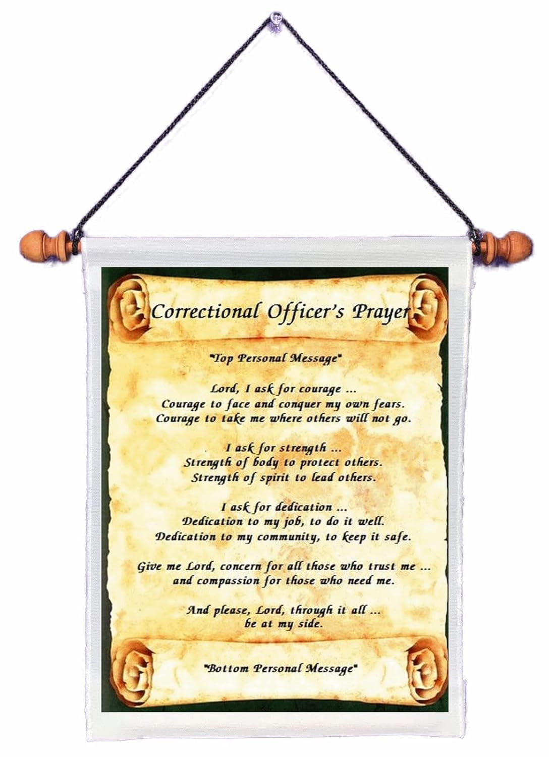 Amazon.com: Correctional Officer's Prayer - Personalized Wall Hanging ...