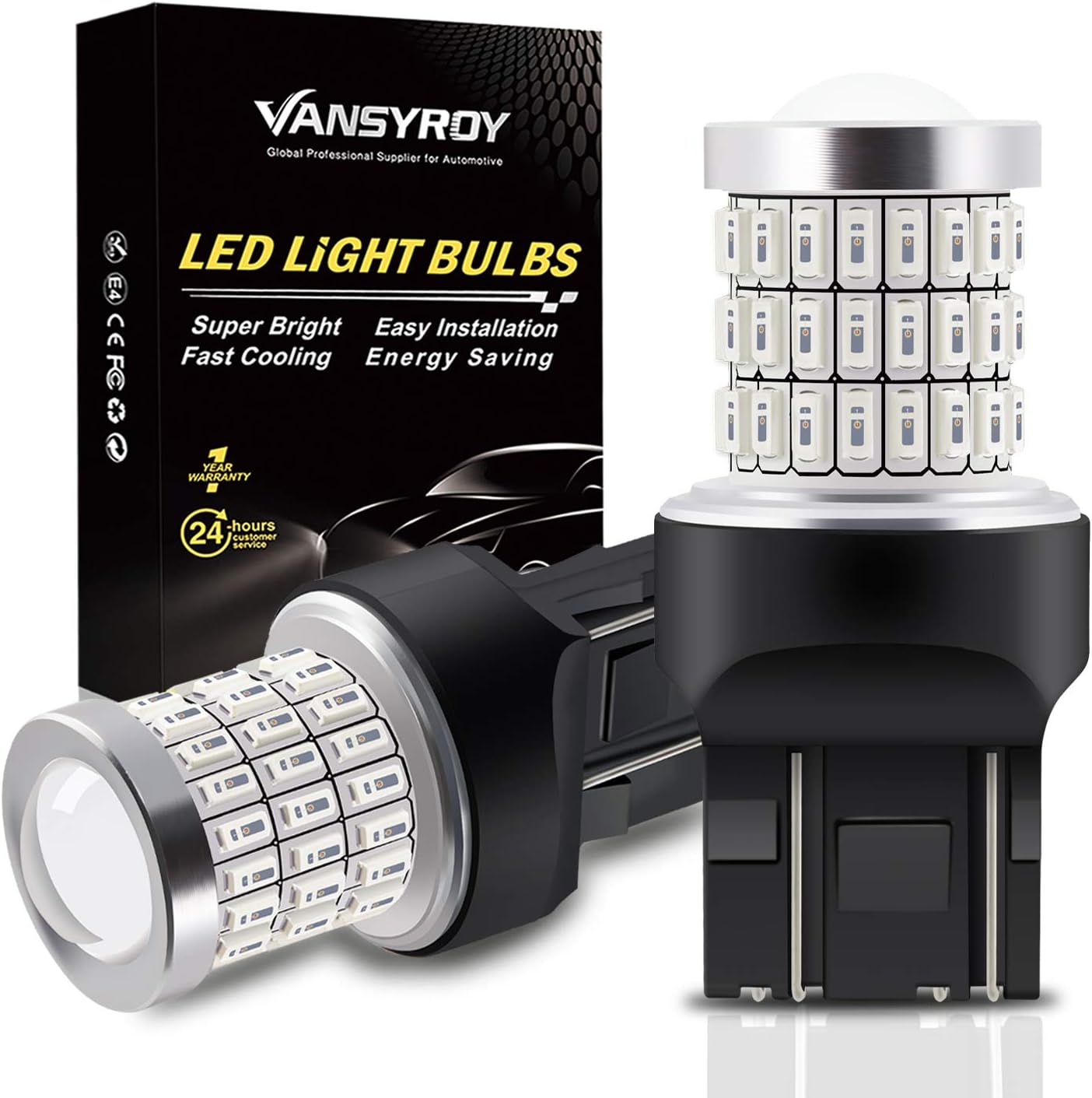 Amazon.com: NSLUMO WT21W/7W WT21/7W LED Bulbs Rear Brake Tail Light for ...