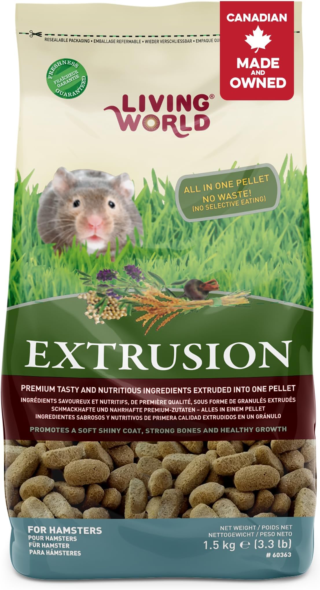 Living World Canadian Extrusion Guinea Pig Food - 1.4kg : Amazon.ca ...