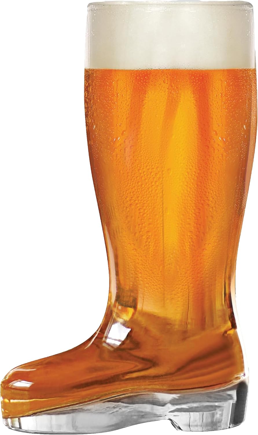 #winning Glass Beer Boot 1.75 UK Pints Novelty Continental Drinking ...