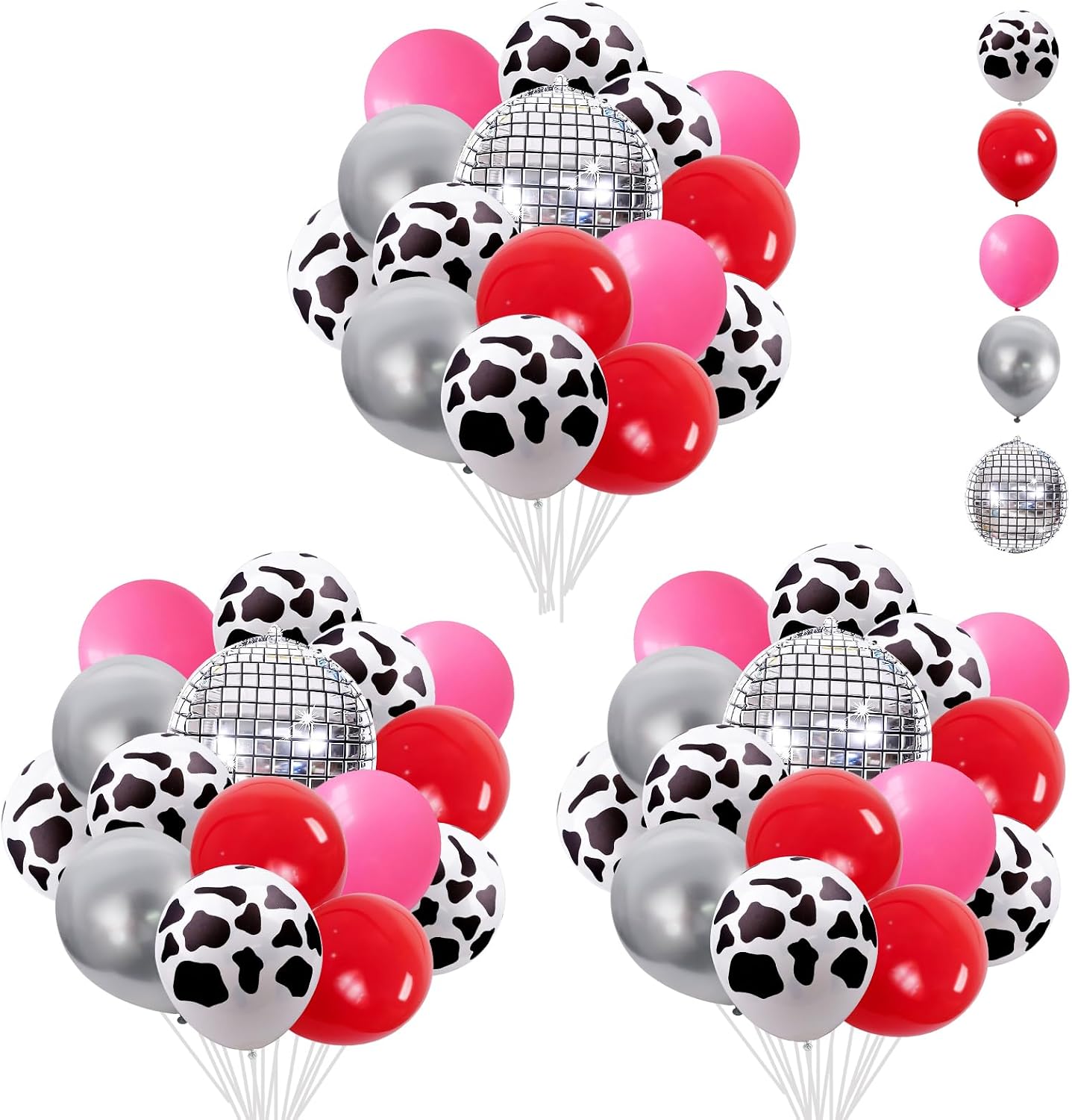 Amazon.com: Lukinuo 50Pcs Cow Print Balloon Western Cowgirl Pink ...