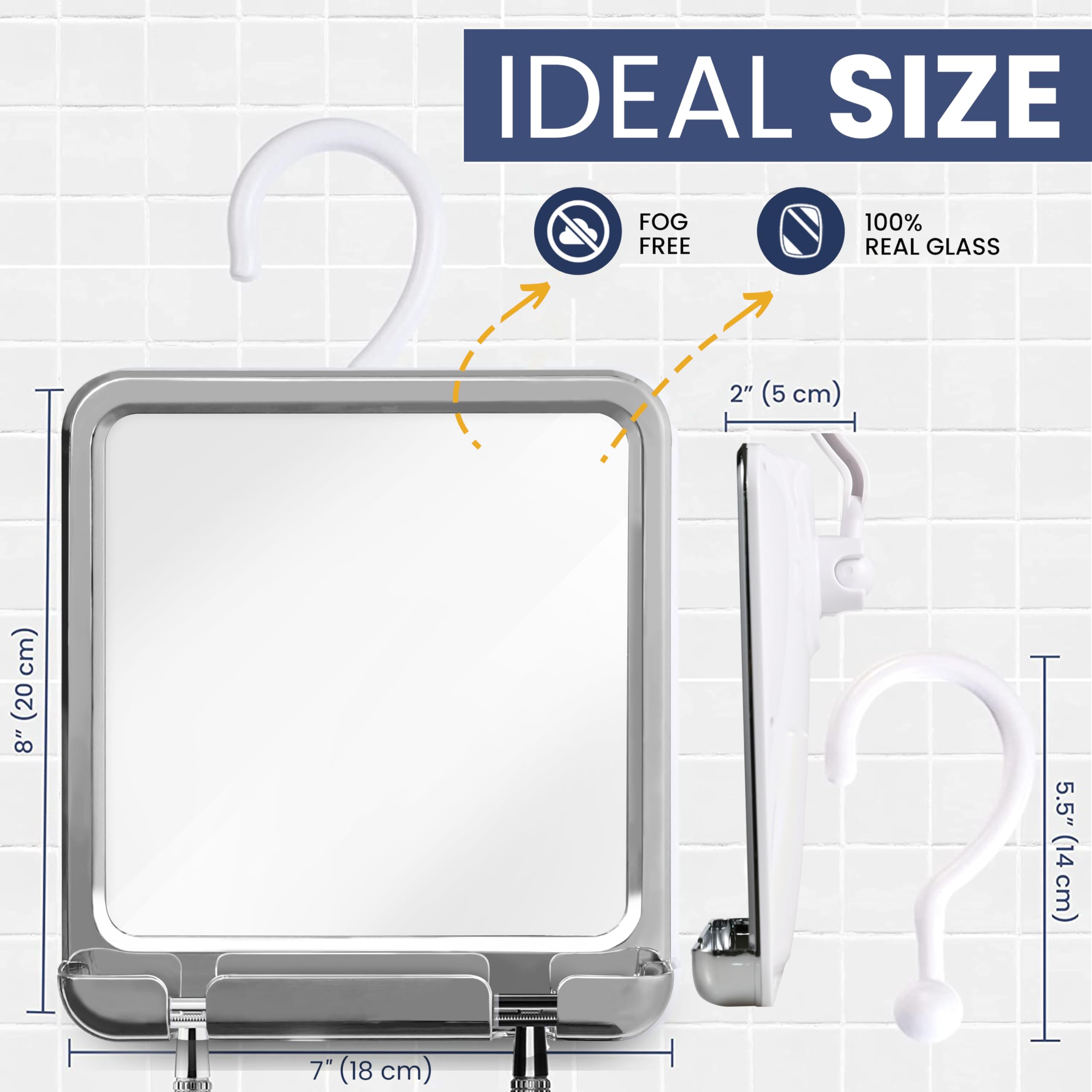 Snapklik.com : MIRRORVANA Fogless Shower Mirror For Shaving And ...