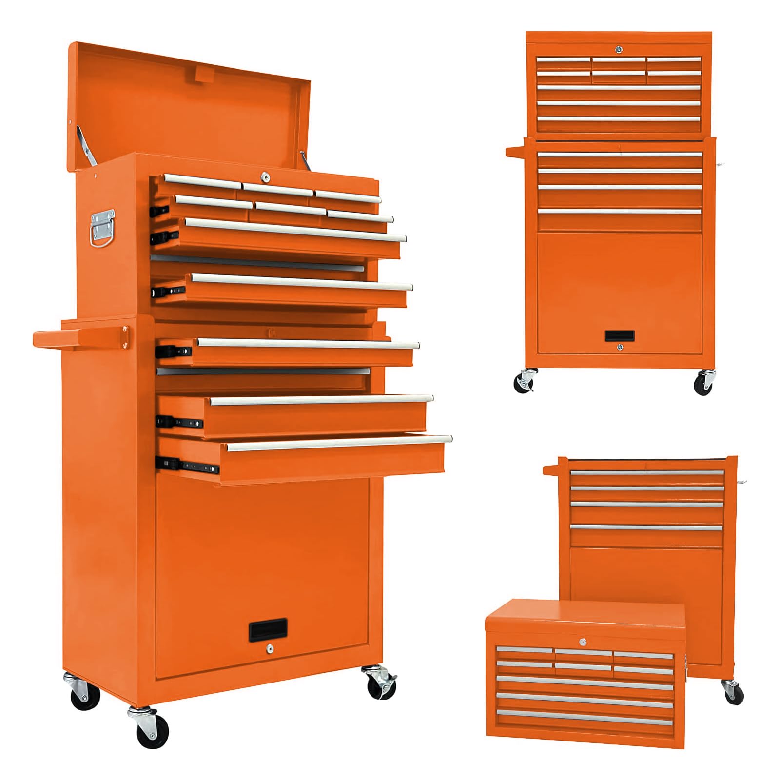 Kirmosal 13 Drawer Tool Chest,Toolbox with Wheels, Rolling Tool ...