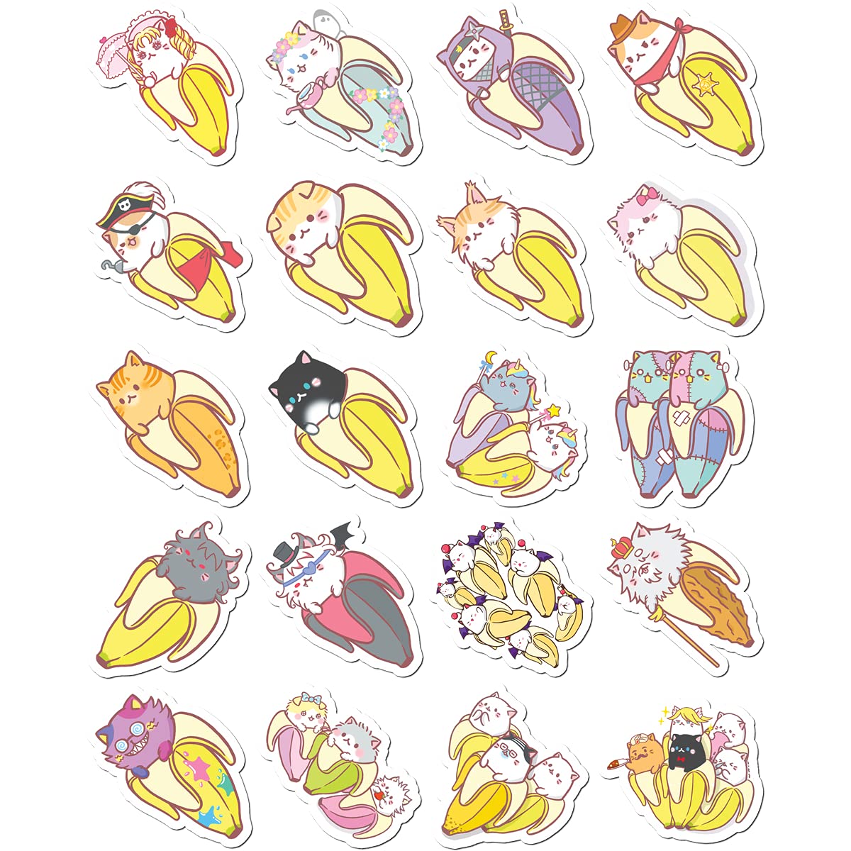 Amazon.com: Stickers Pack 20 Pcs Bananya Colorful Aesthetic Vinyl ...