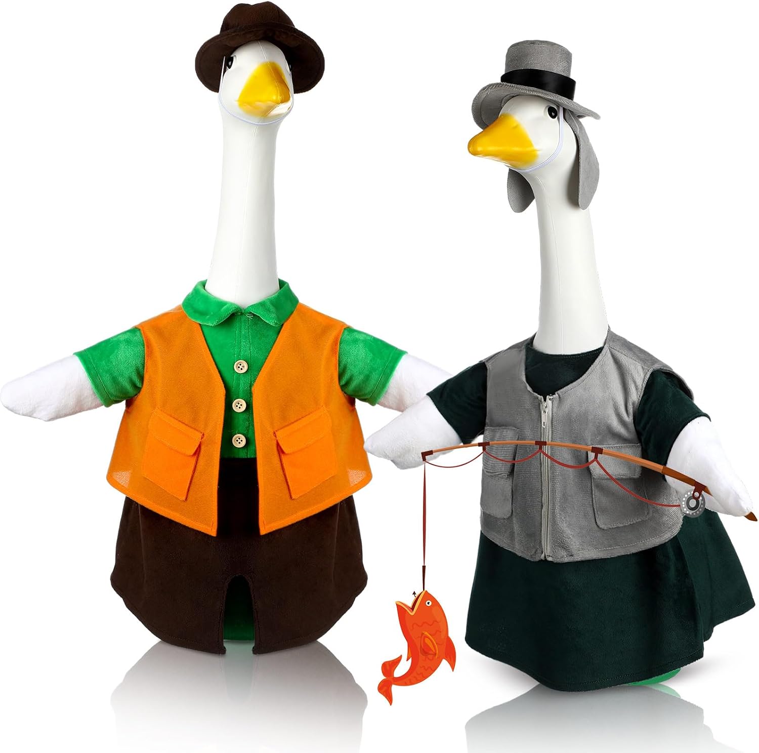 Amazon.com : Frienda 2 Set Fishing Porch Goose Outfit Clothes for 23 ...