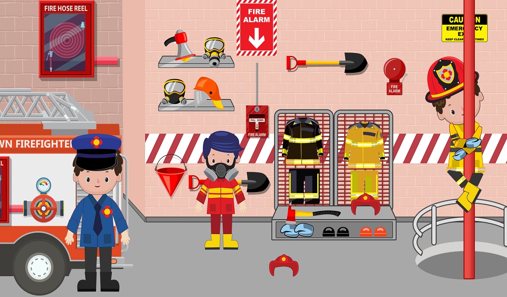 Pretend Play Firefighter Fire Station Rescue ASMR for Boys Girls Kids ...
