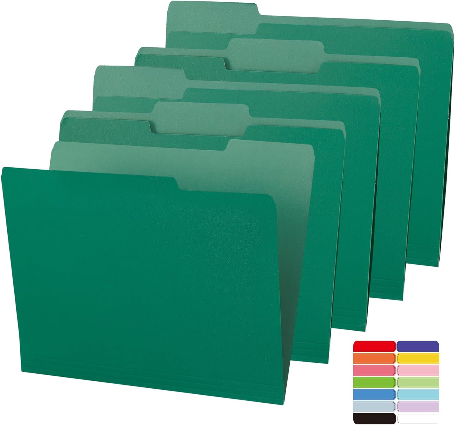 Amazon.com : 100 Packs Colored File Folders,Green Folder Letter Size ...