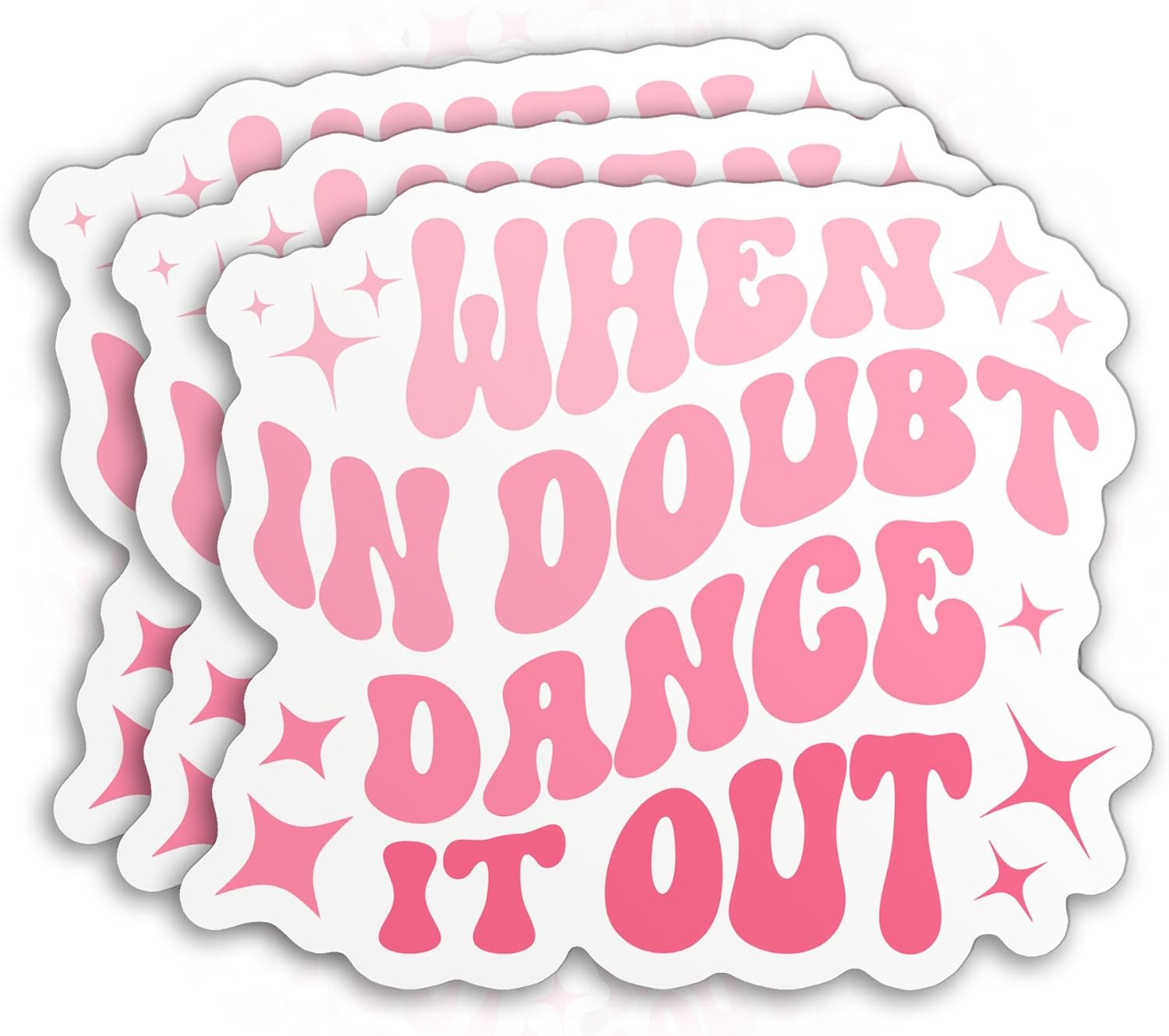 Amazon.com: (3Pcs) When in Doubt Dance It Out Sticker Funny Dancing ...