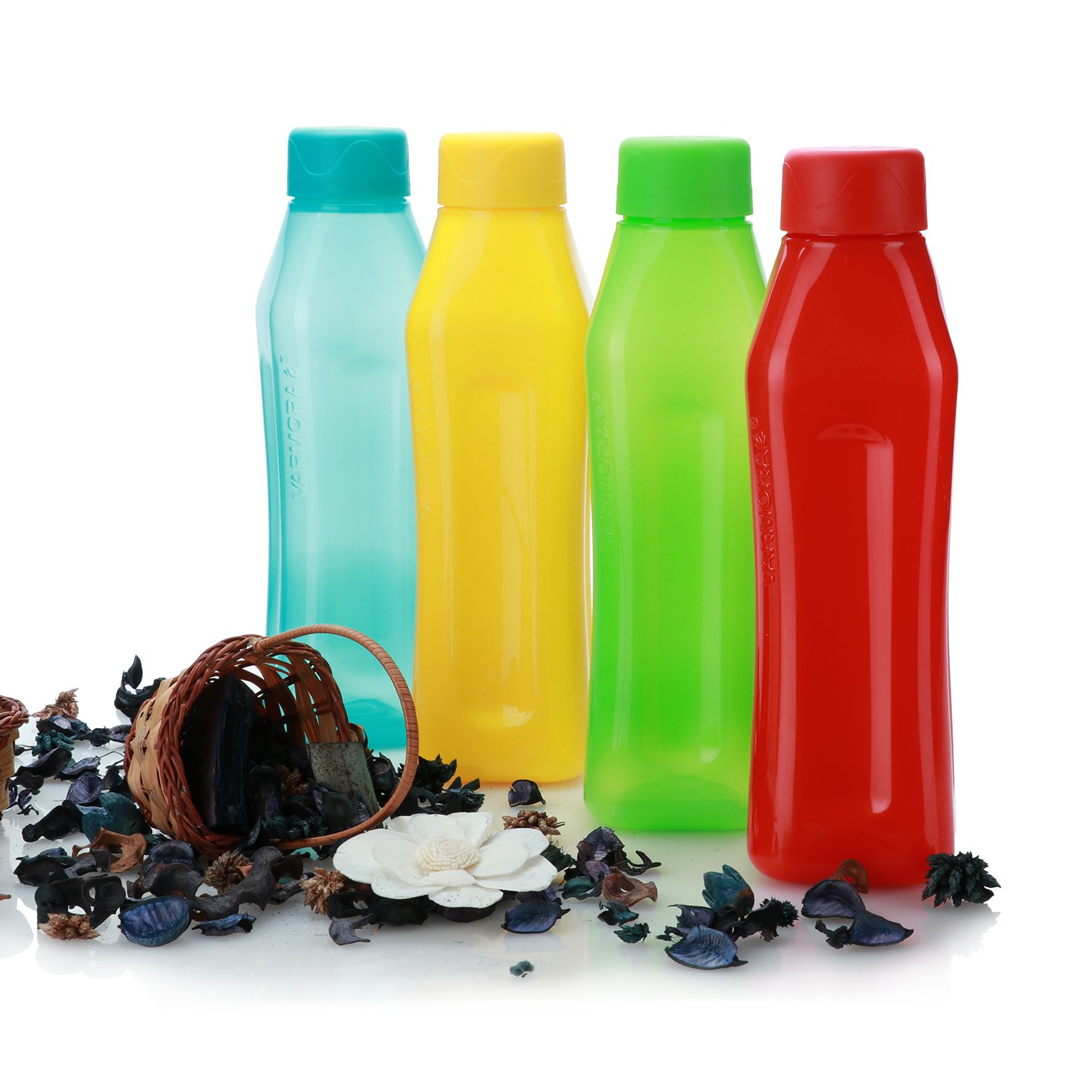 Varmora Aqua Fresh Polypropylene Fridge Water Bottle Combo Set Of 4 Pcs ...