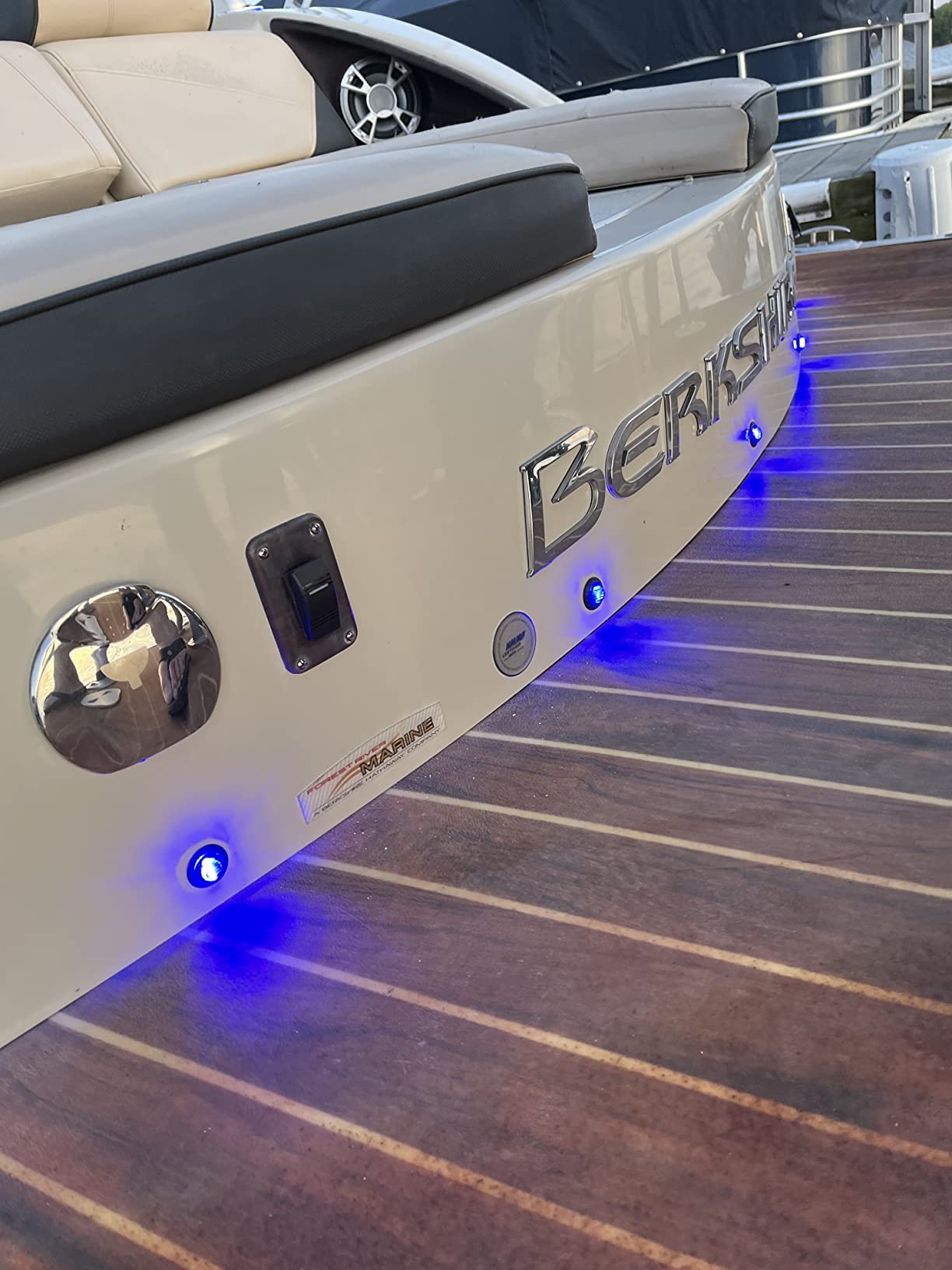 Deck Courtesy Lights PSEQT LED Boat Lights - 10 Pack Round Marine ...