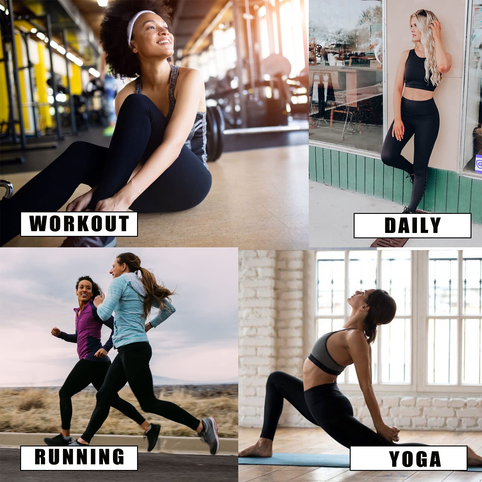 Hi Clasmix 5 Pack Super Soft Leggings for Women-High Waisted Tummy ...