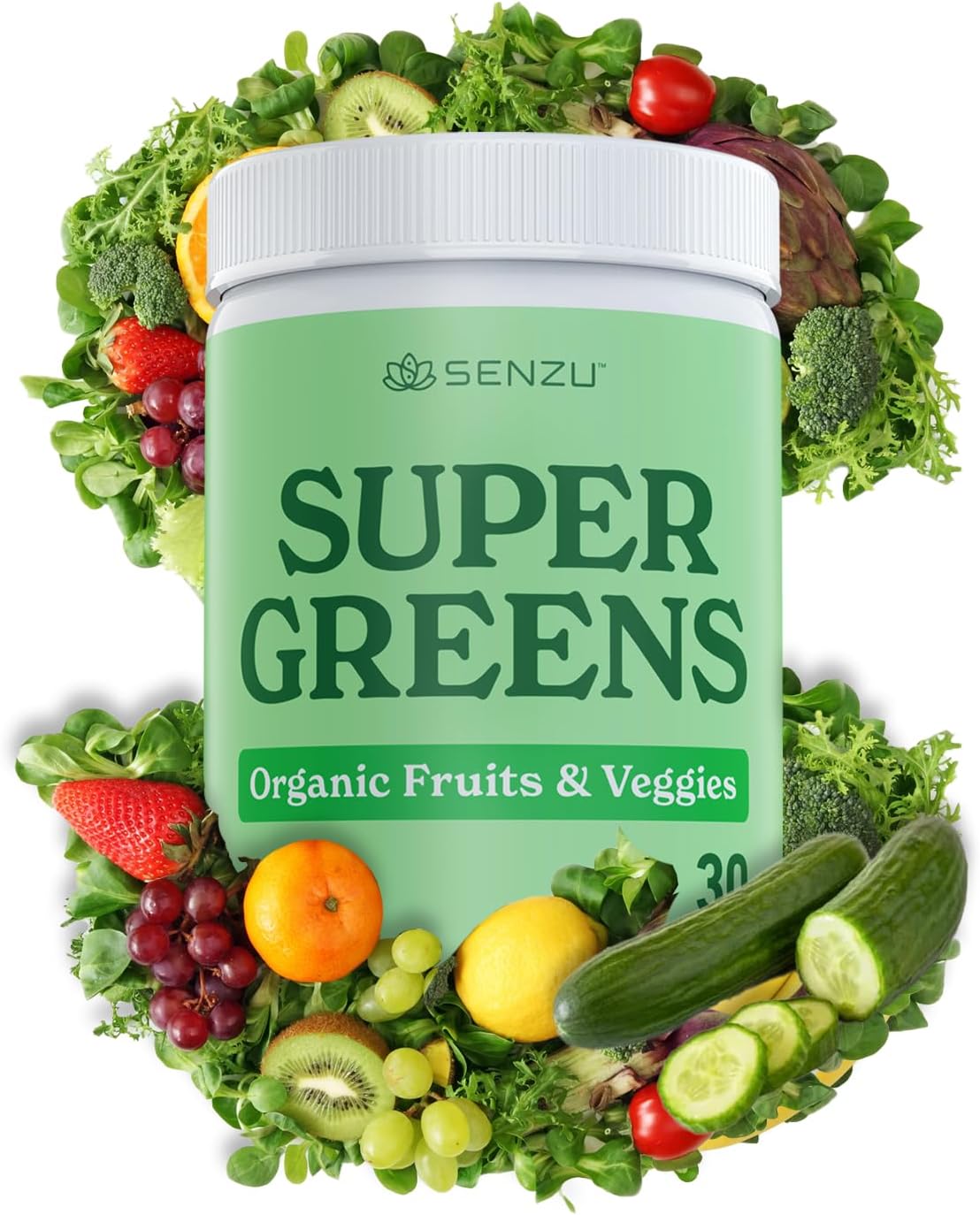 Organic Super Greens Powder- Fruits & Veggies Smoothie & Juice Mix ...
