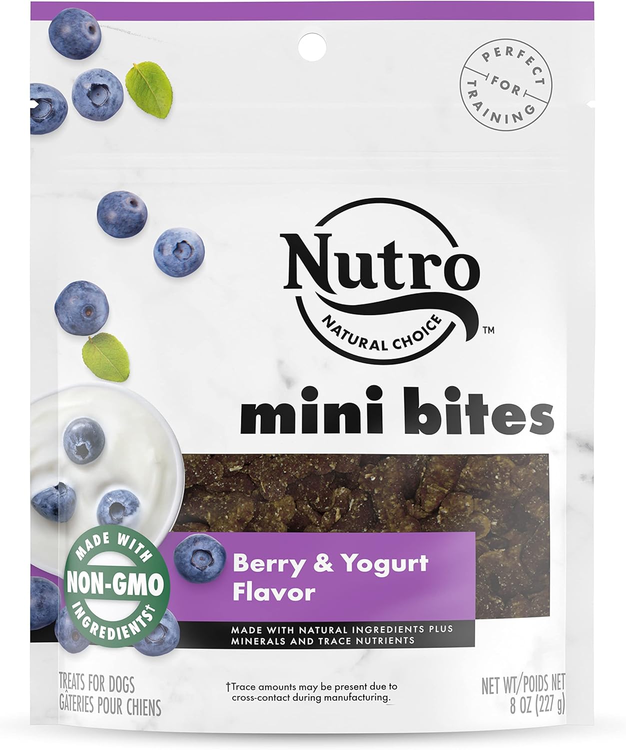 Amazon.com : Nutro Mini Bites Dog Treats Berry & Yogurt Flavor, 8 oz ...