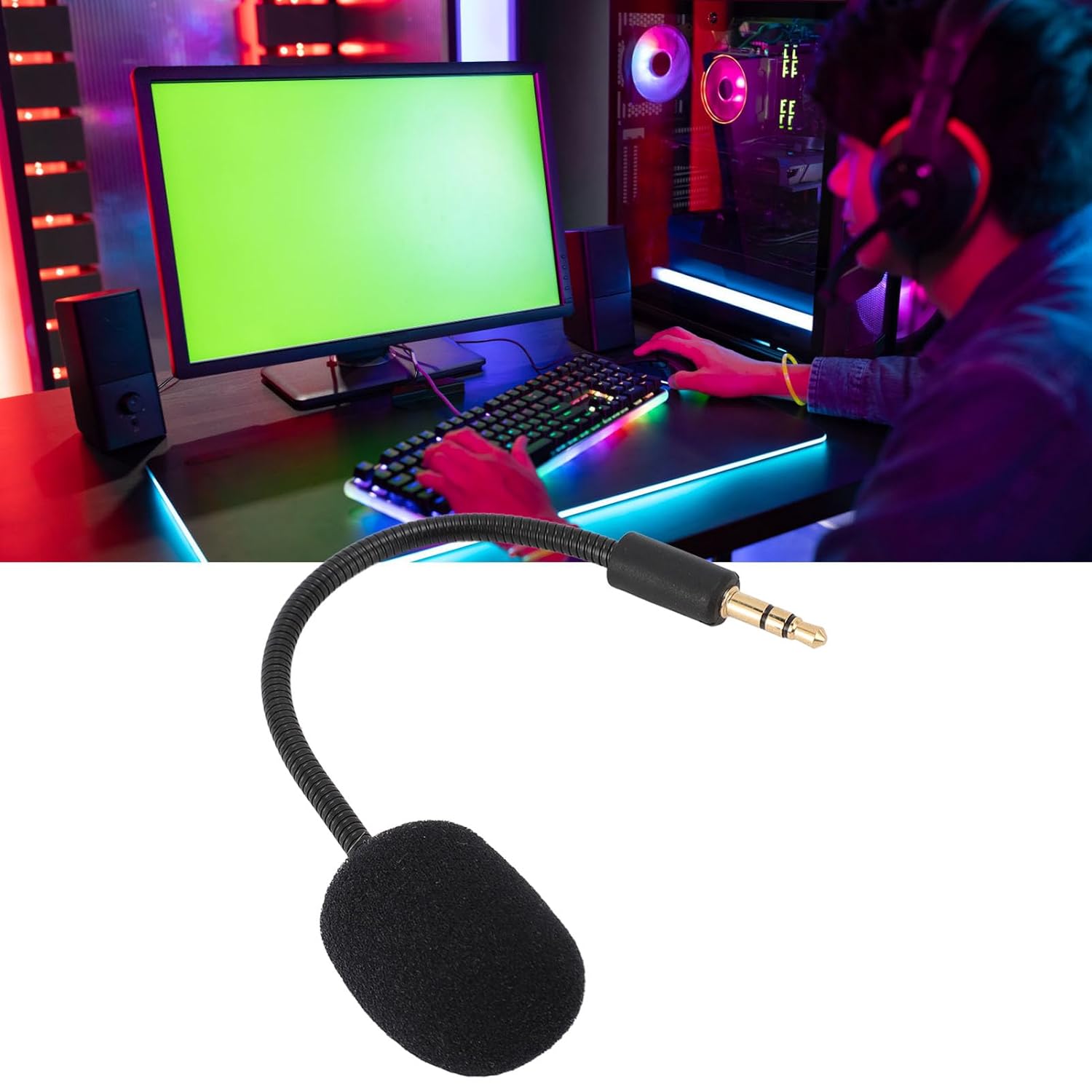 Amazon.com: lvifloae Gaming Headset Microphone Professional Plug and ...