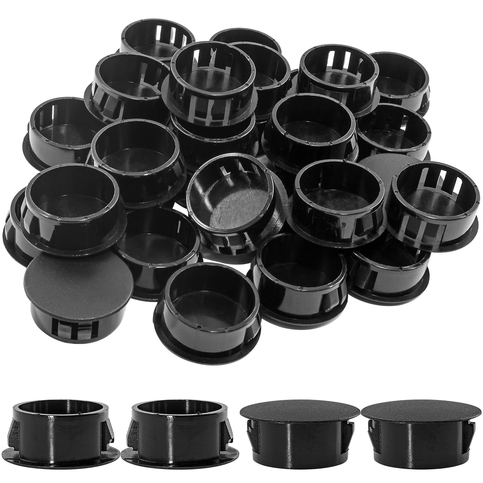 Amazon.com: Murtenze 30 Pcs 19mm (3/4") Black Hole Plugs, Plastic Flush ...