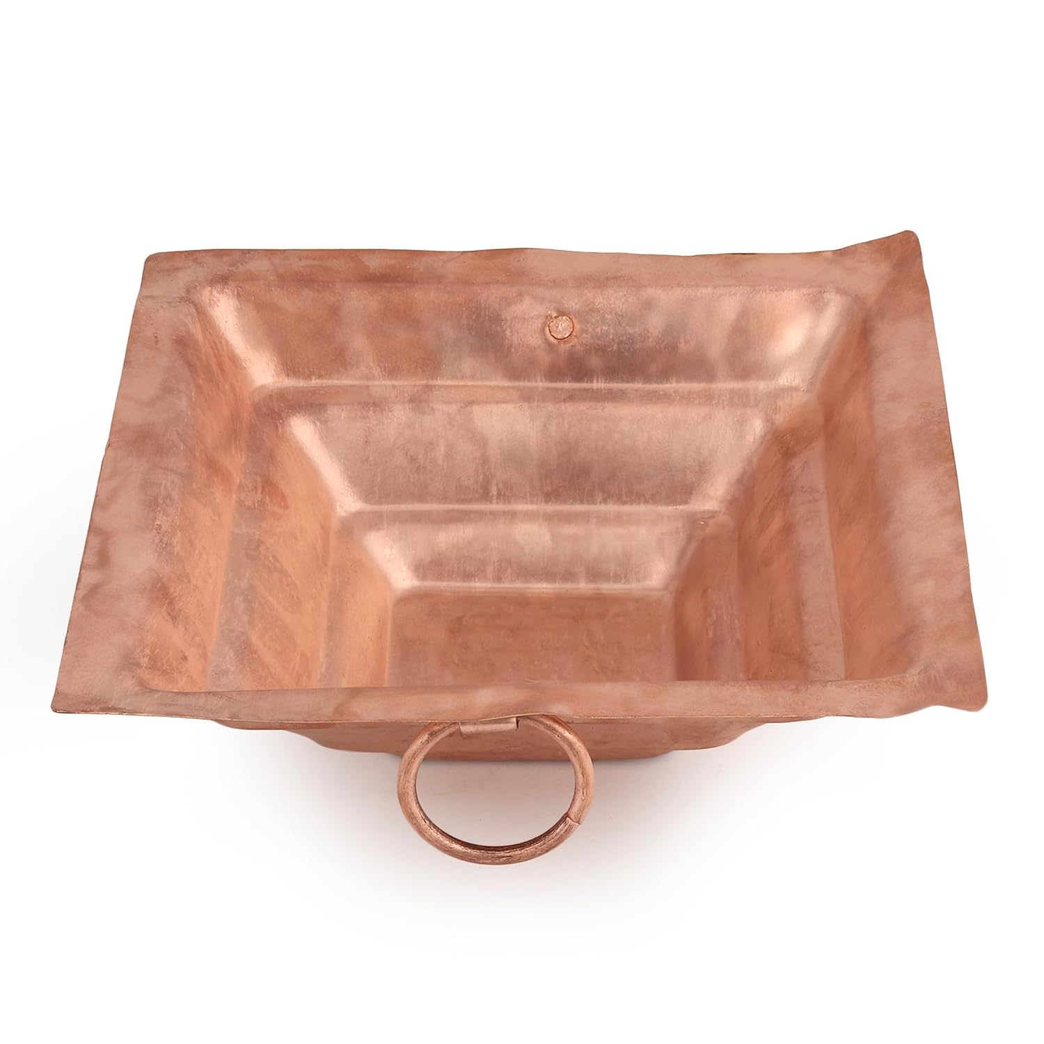 Dokchan Handcrafted Pure Copper Havan Kund with Handle On Both Side ...