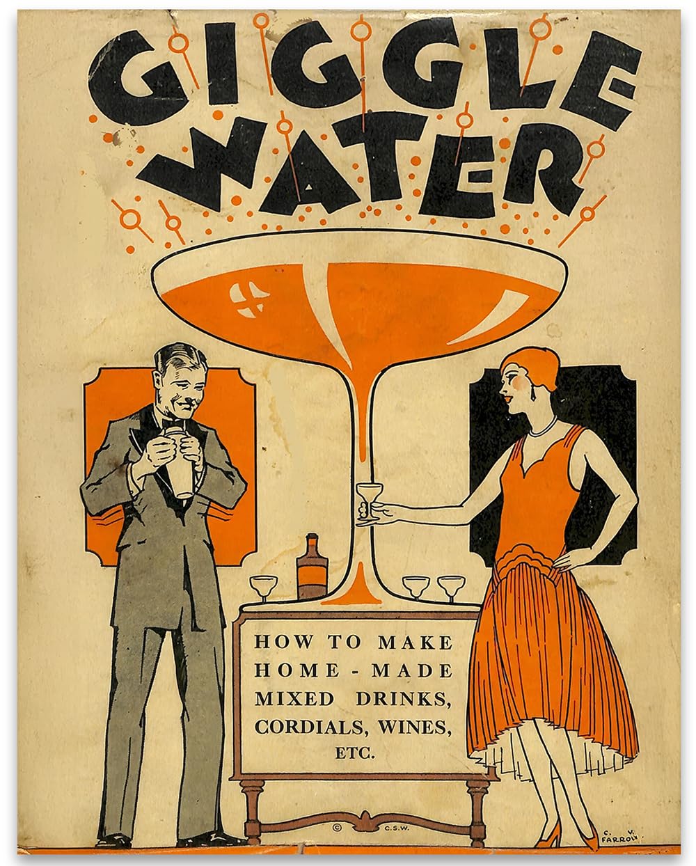 Amazon.com: Giggle Water - 1920s Art Deco Aesthetic 11x14 Unframed ...