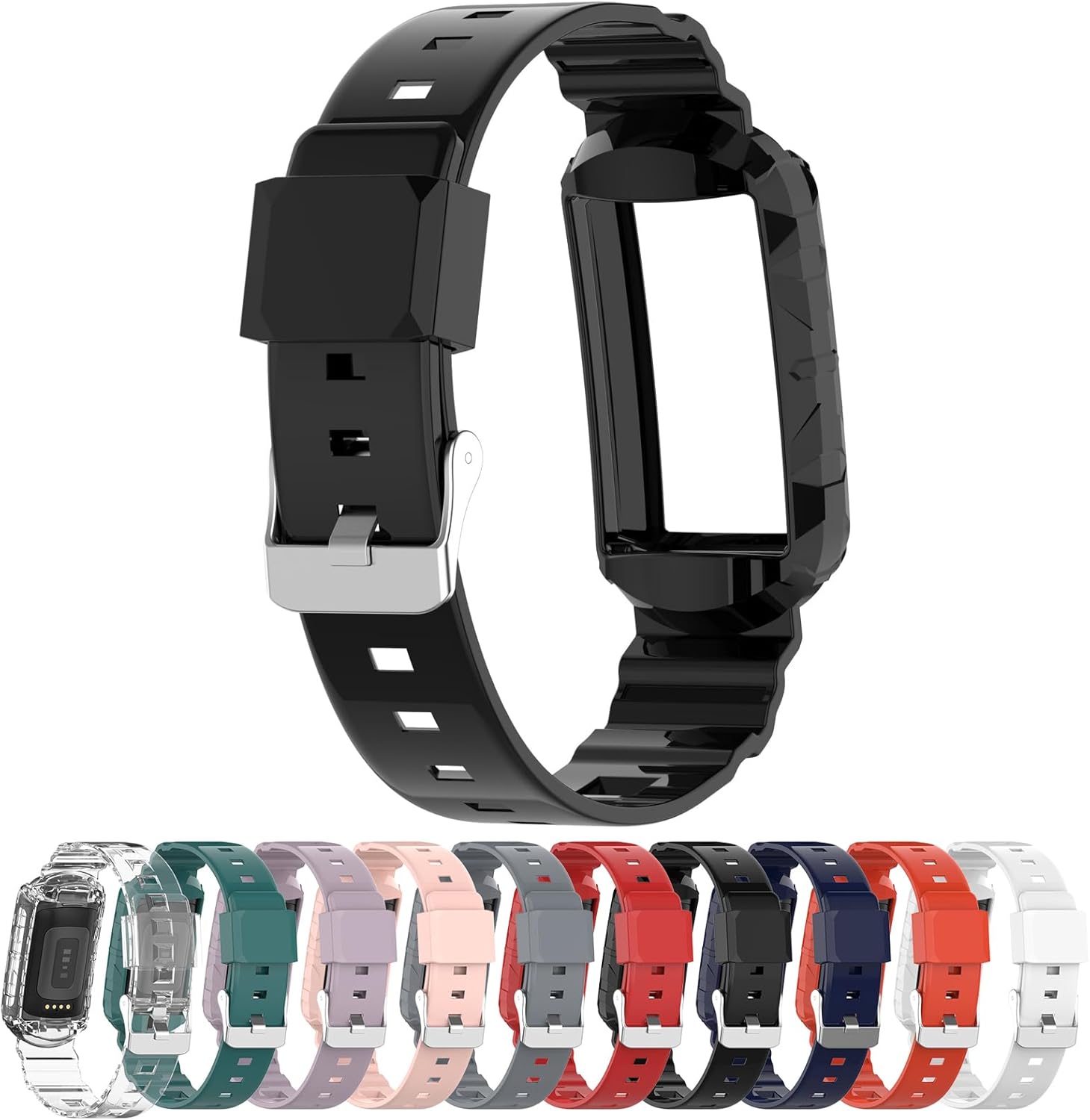 Amazon.com: LOKEKE Compatible with Fitbit Charge 6 Replacement Band ...