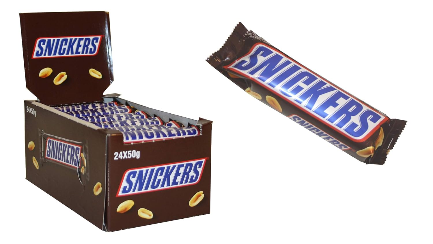 Snickers 50g 24 x 50 g : Amazon.de: Lebensmittel & Getränke