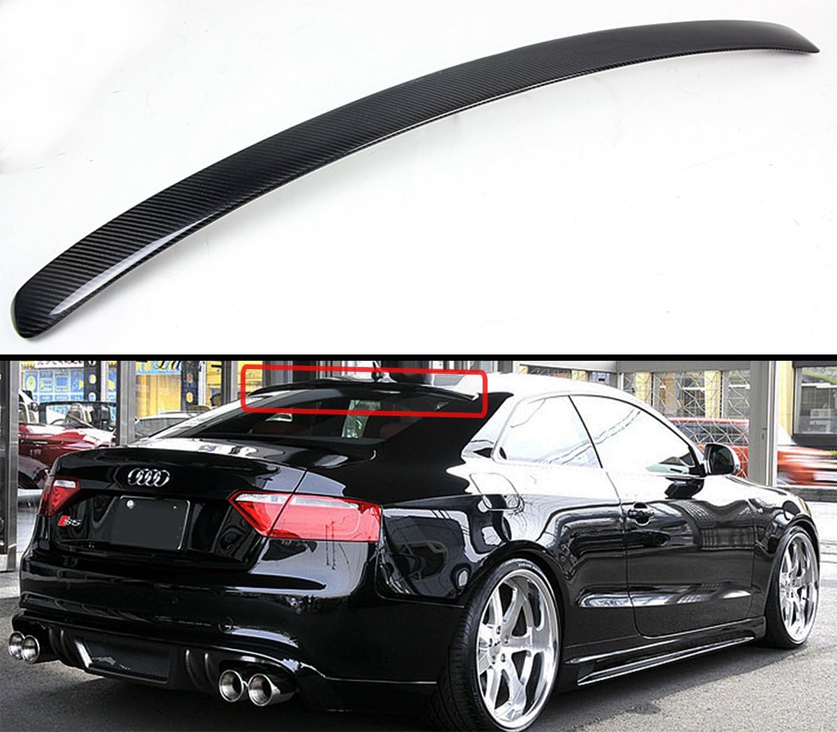 Amazon.com: A5 Carbon Fiber Trunk Spoiler for Audi A5 2-Door B8 B8.5 ...