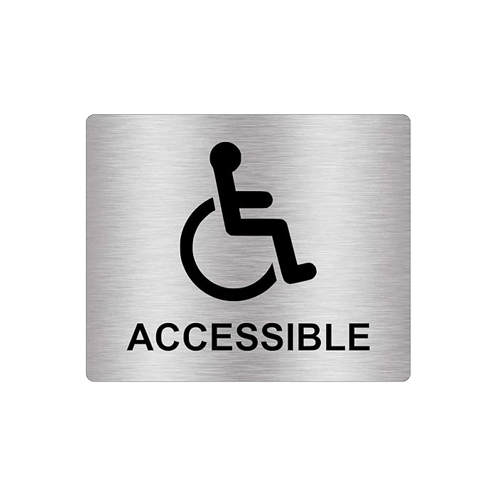 Buy Wheelchair Accessible, Disability, Disabled, Sign Silver Adhesive ...