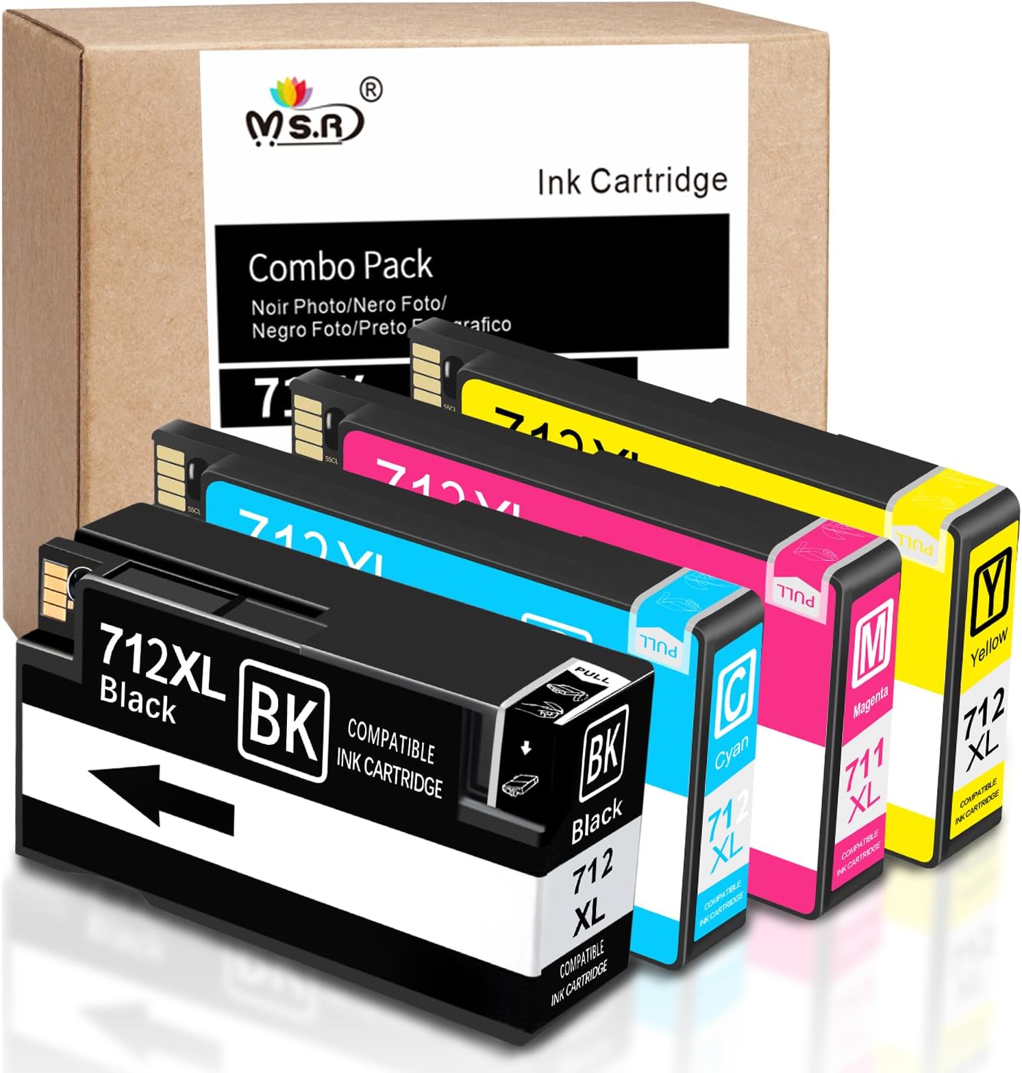 Amazon.com: 712 712XL High Yield Ink Cartridges Compatible 𝐇𝐏 for DesignJet T650 T630 T230 T210 ...