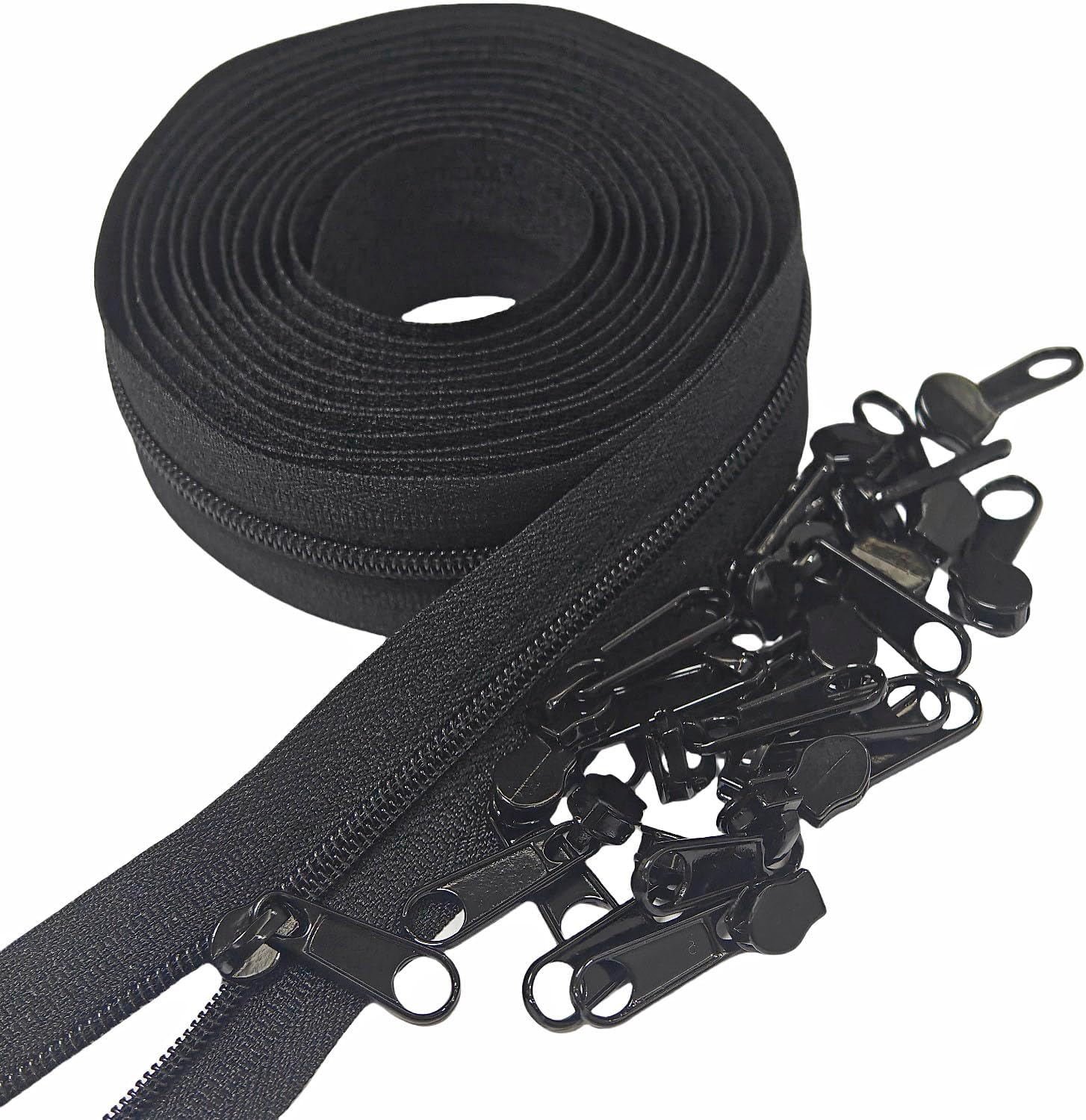 Amazon.com: MebuZip #3 Nylon Coil Zippers by The Yard Bulk Zipper Roll ...