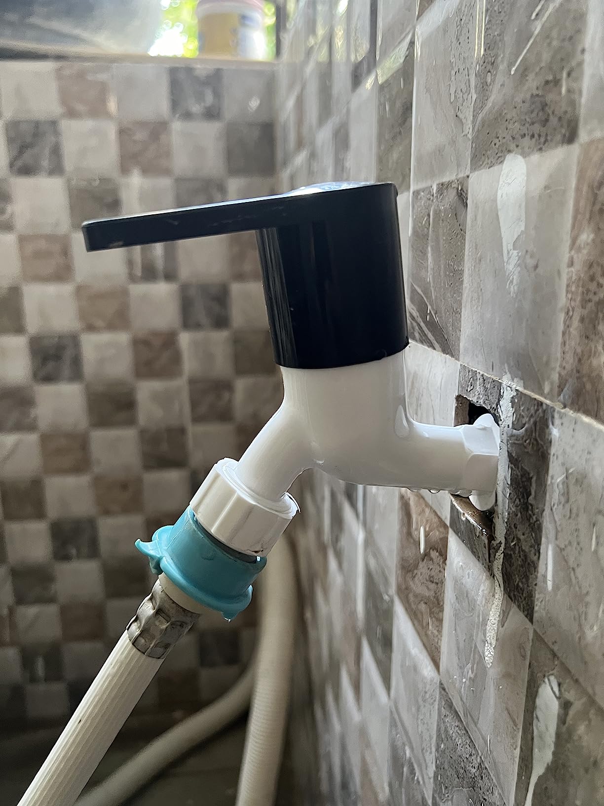 MTR Plastic Washing Machine Tap with 3 Style Nozzles, White, Painted ...