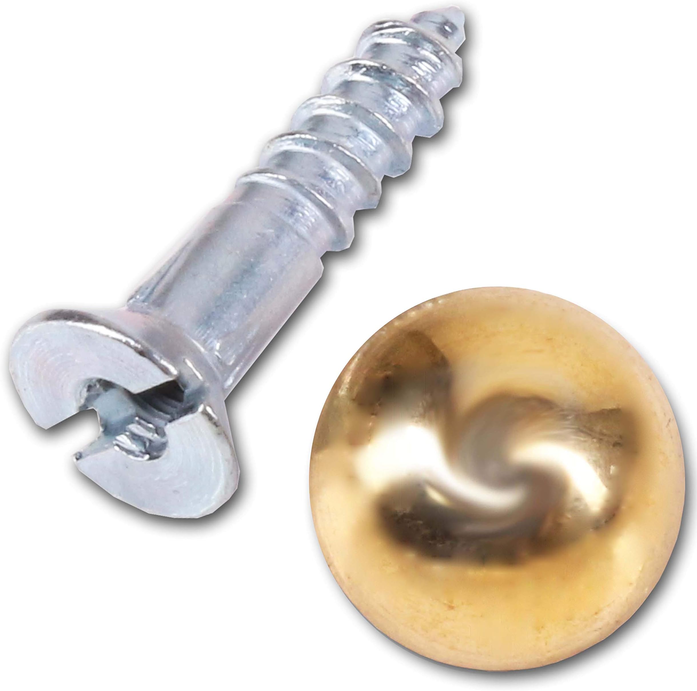 Merriway BH02142 (4 Pcs) Zinc Plated Mirror Screw 38mm (1.1/2 inch ...