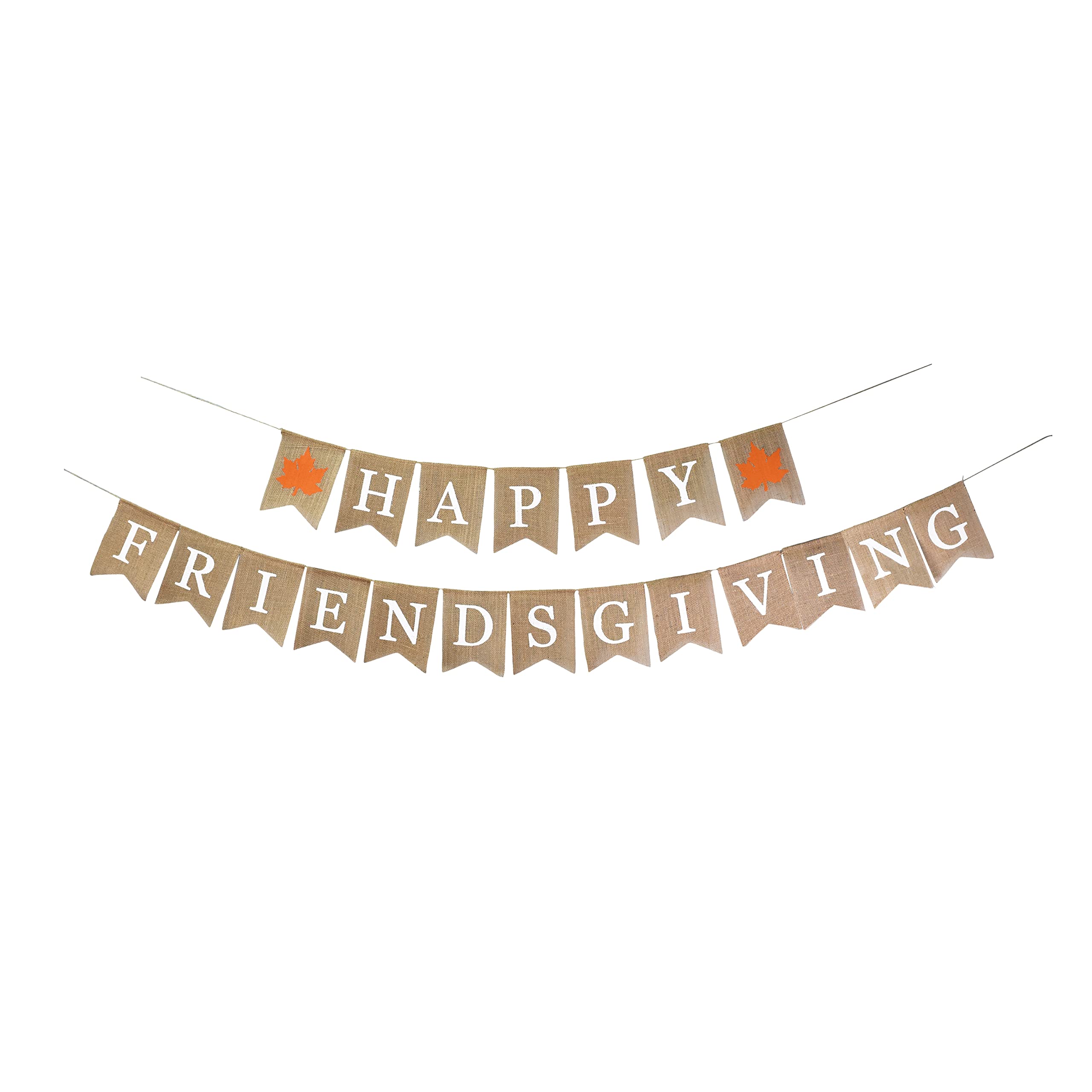 Amazon.com: Mandala Crafts Burlap Happy Friendsgiving Banner ...