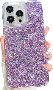 Amazon.com: Changjia for iPhone 16 Pro Max Glitter Case,Cute Bling Sparkle Sparkly Shiny ...