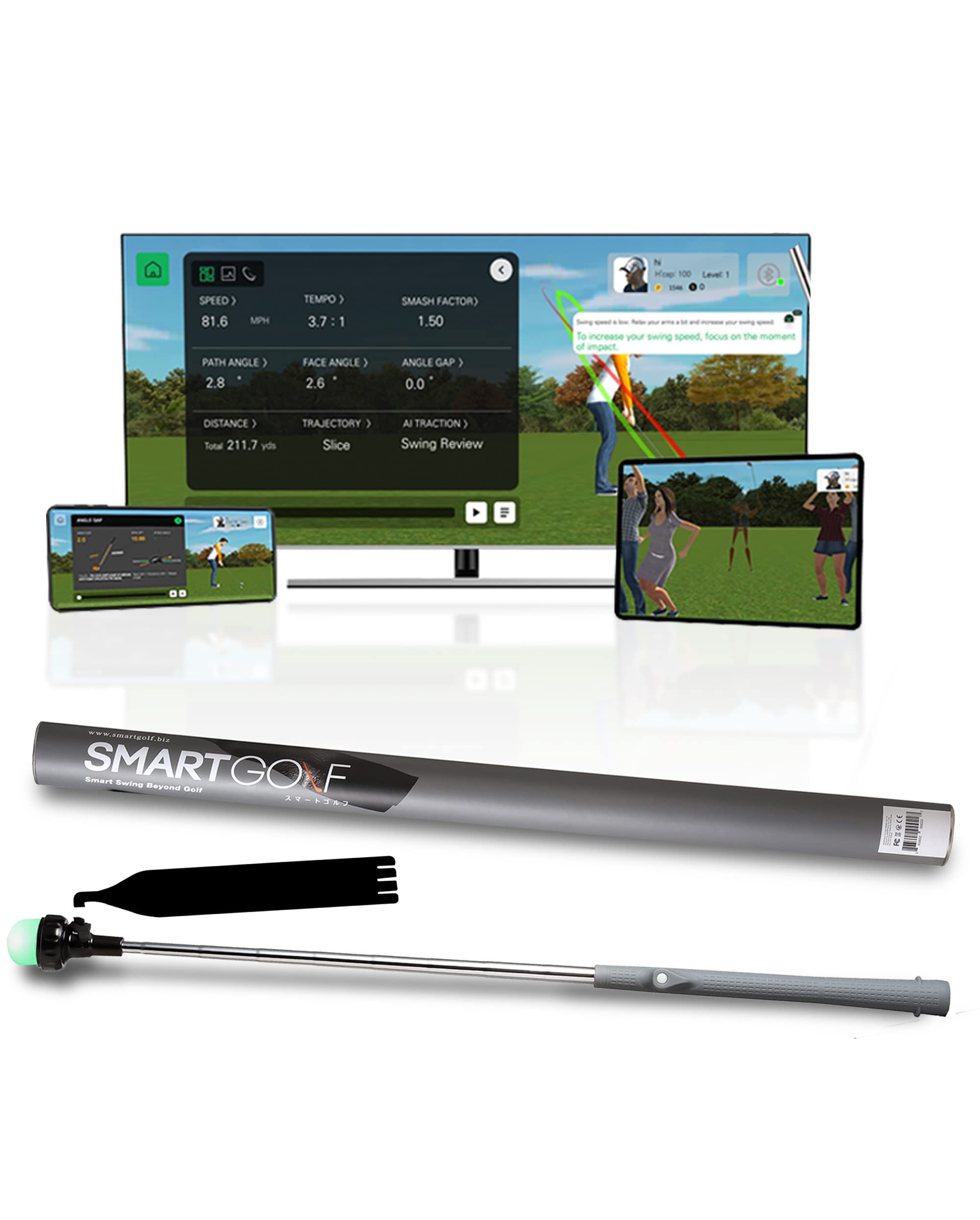 Buy SMARTGOLF AI-X Golf Simulator | Golf Swing Trainer for Intermediate ...