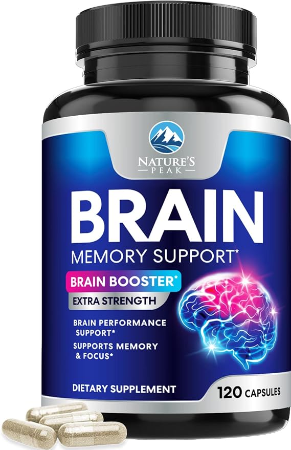 Amazon.com: Brain Supplement for Memory and Focus, Nootropic Support ...
