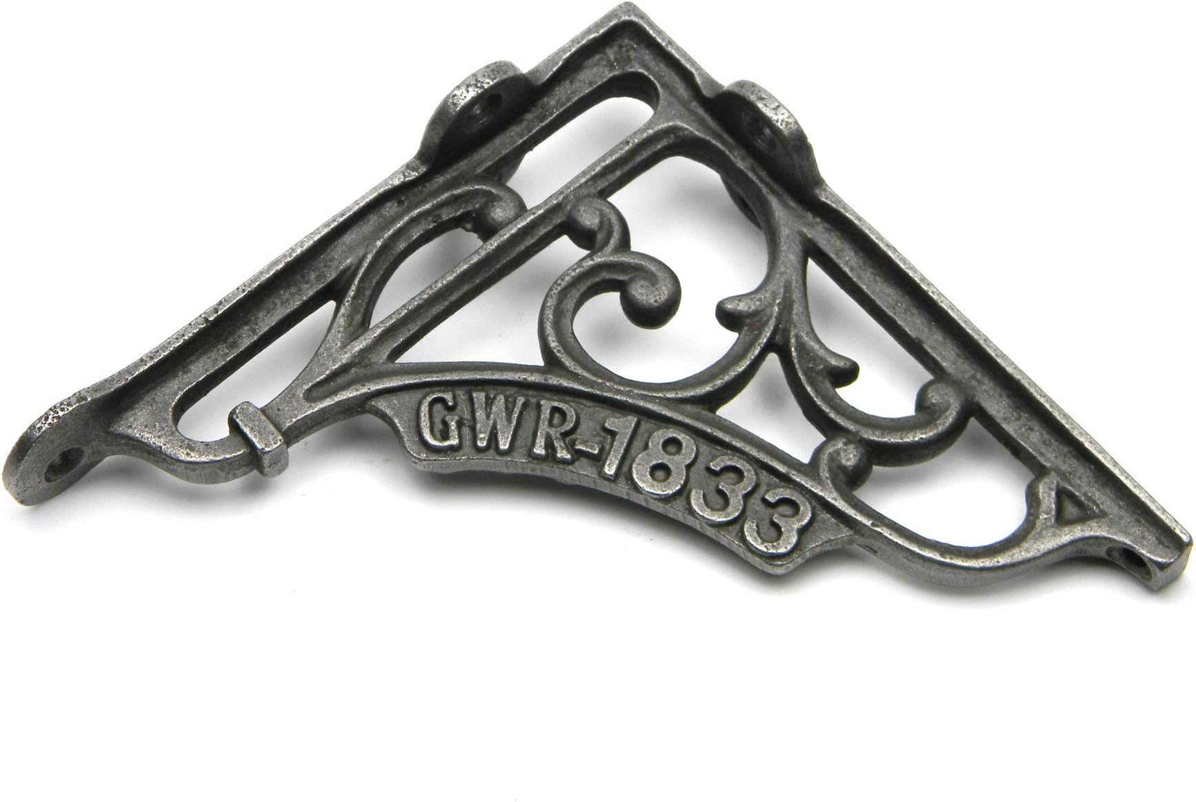 Pair of Shelf Brackets GWR Cast Antique Iron 150mm x 150mm / 6" x 6 ...