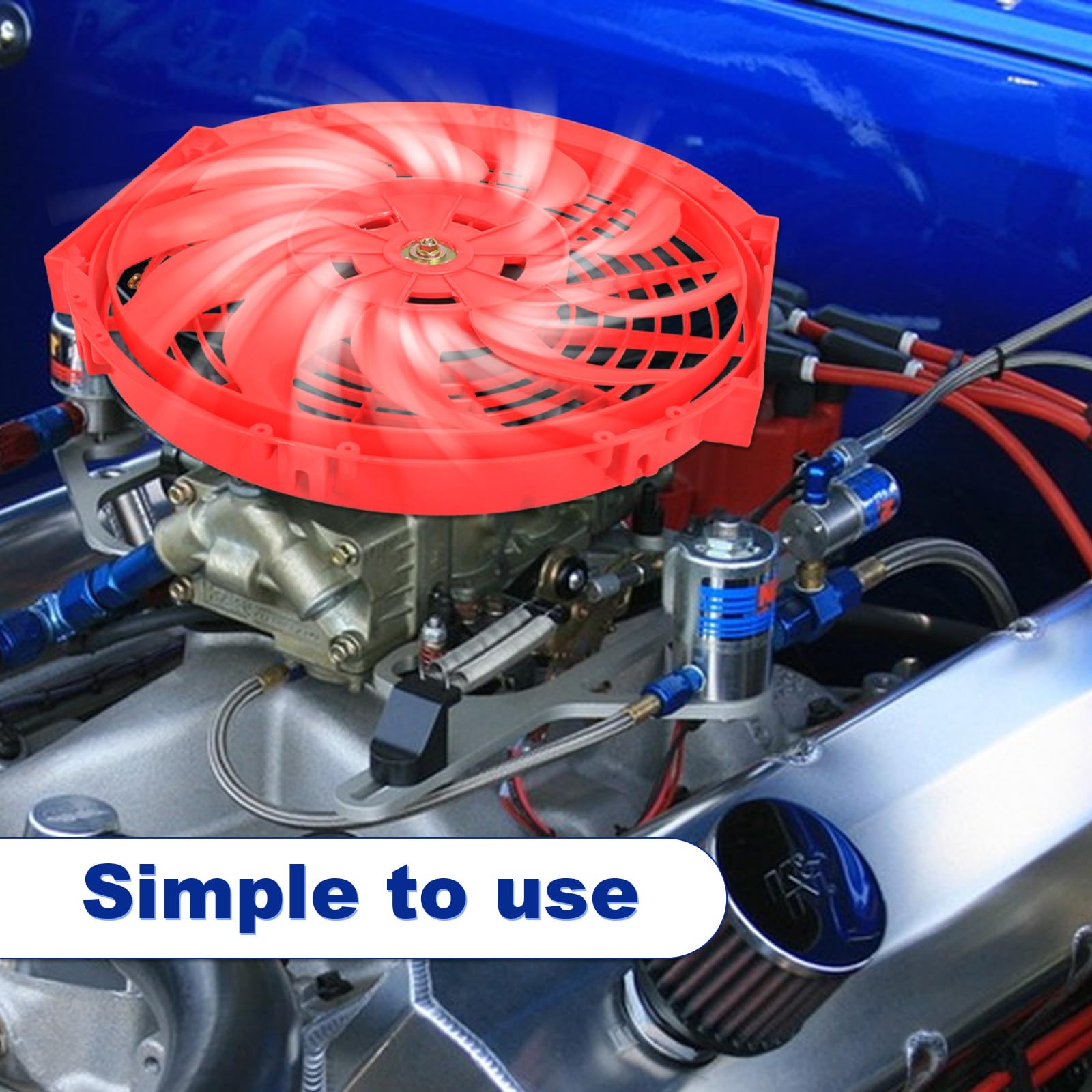 Snapklik.com : SSN 12" Electric Radiator Cooling Fan Assembly Kit, Push ...