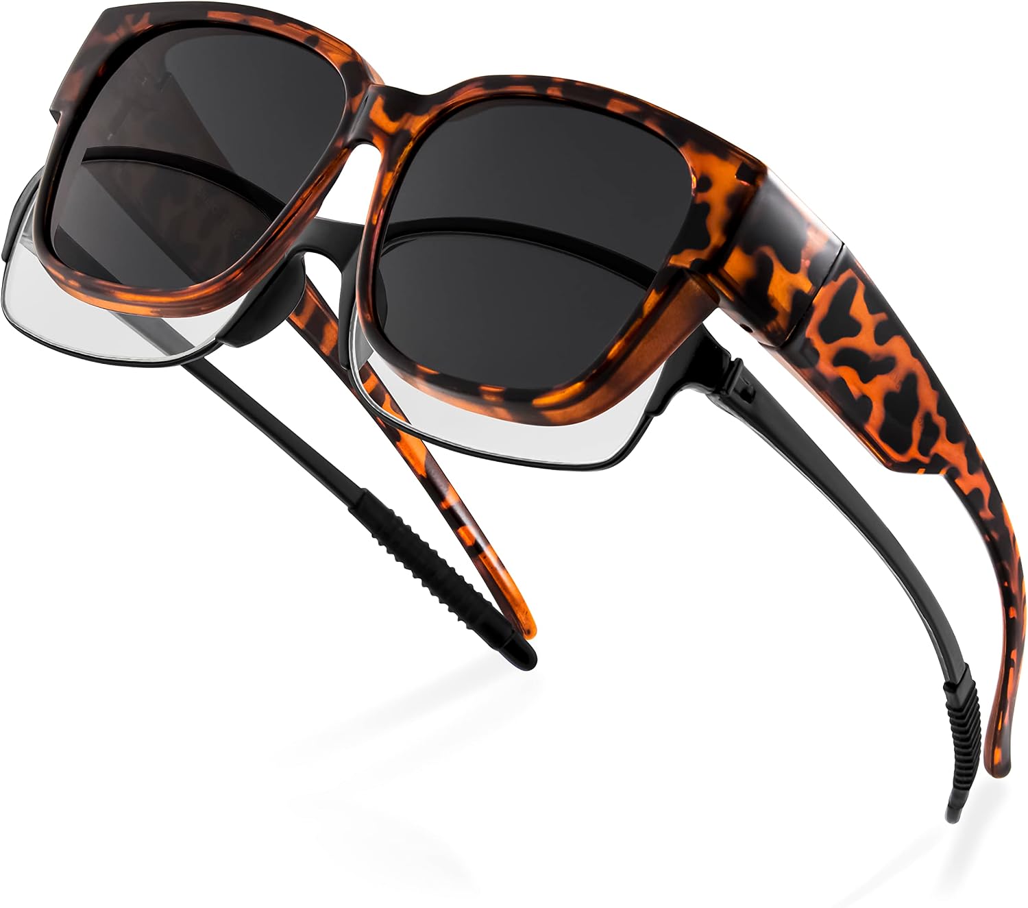 RivaSol Polarised Tortoiseshell Sunglasses For Over Glasses Polarized ...