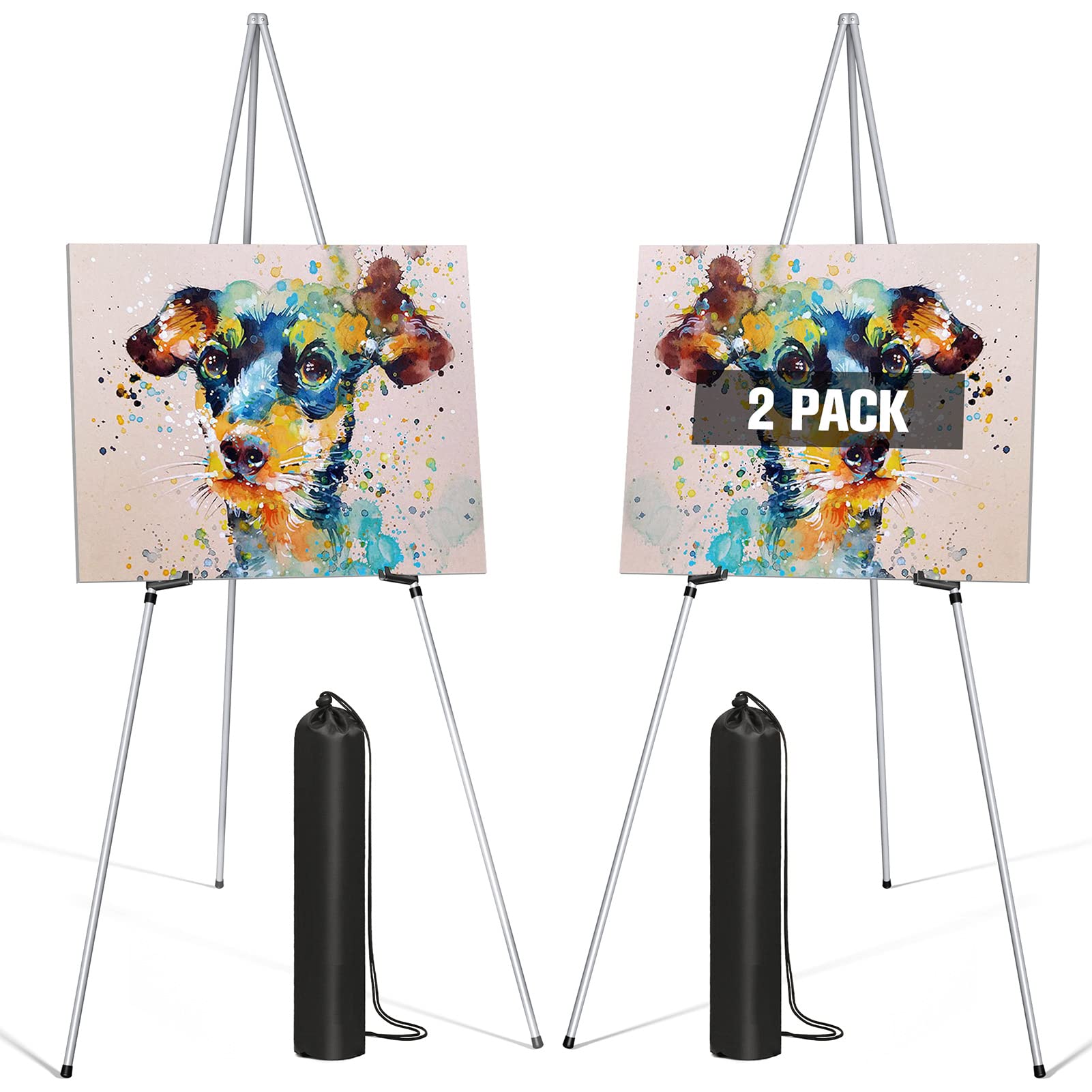 Display Artist Easel Stands - 63" Instant Tripod Collapsible Portable ...