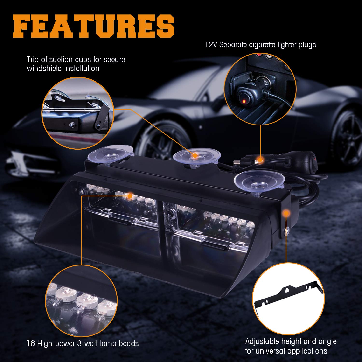 Snapklik.com : NISUNS 16 LED High Intensity LED Law Enforcement ...