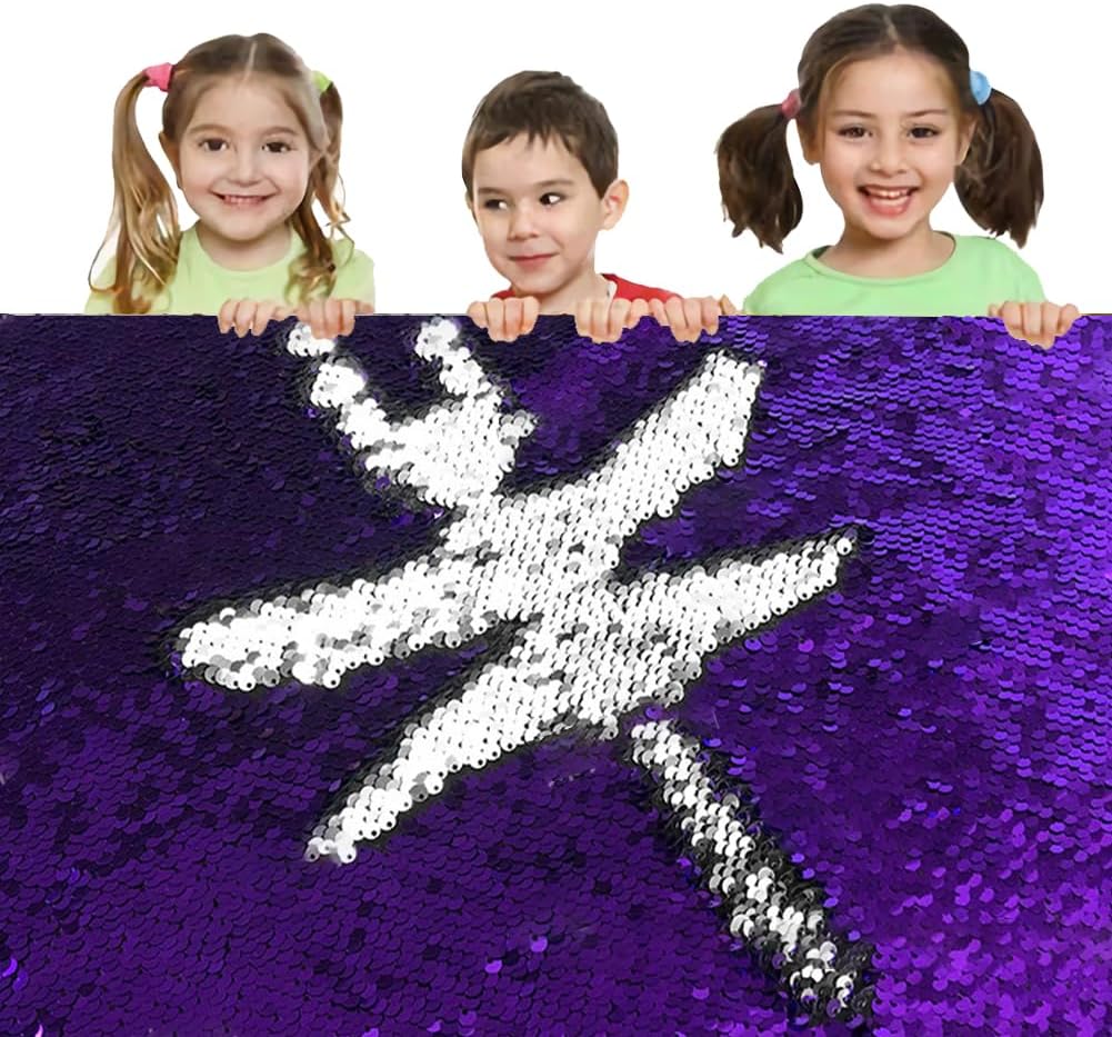 Amazon.com: 0.2” Large Sensory Wall Sequin Flip Fabric for Kids Mermaid ...