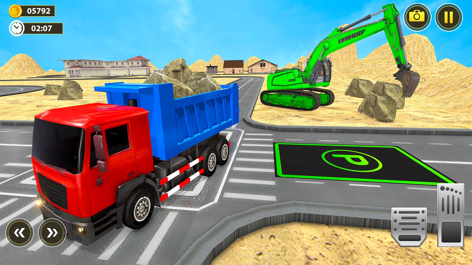 Heavy Excavator Dump Truck 3D: Construction Machines Driving Simulator ...
