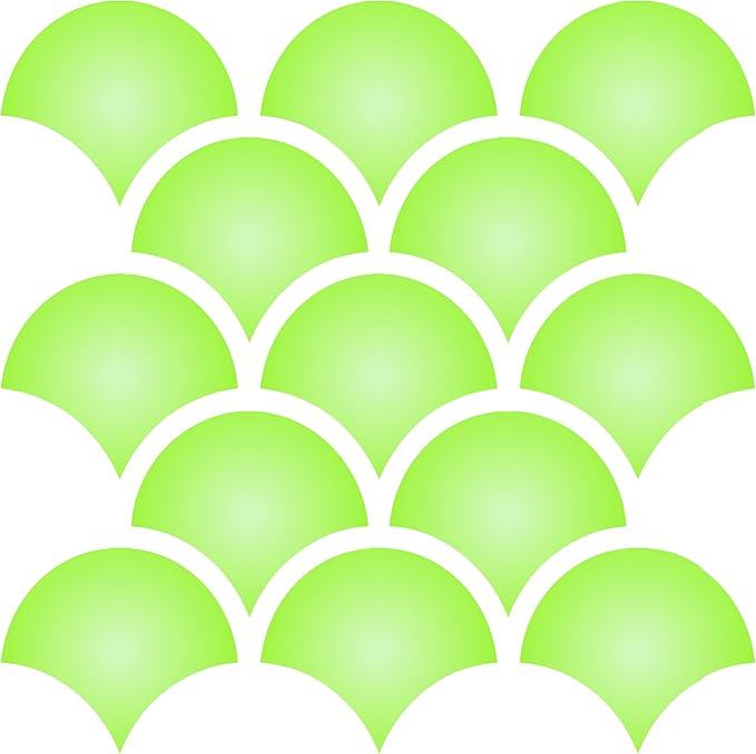 Amazon.com : 3" Fish Scale Stencil, 10 x 10 inch (M) - Mix Media ...