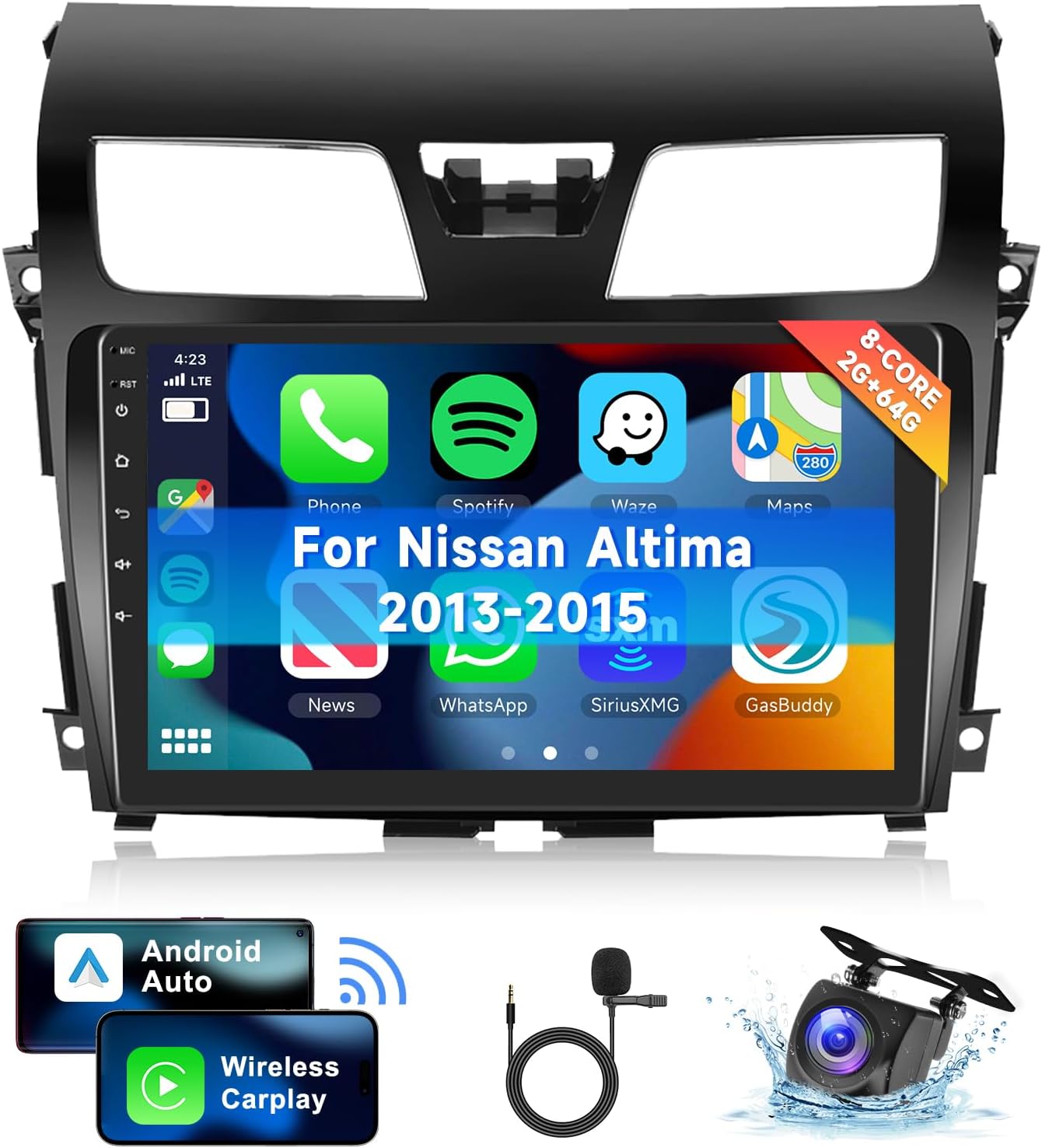 Amazon.com: [8 CORE 2G+64G] Car Radio for Nissan Altima 2013-2015 with ...