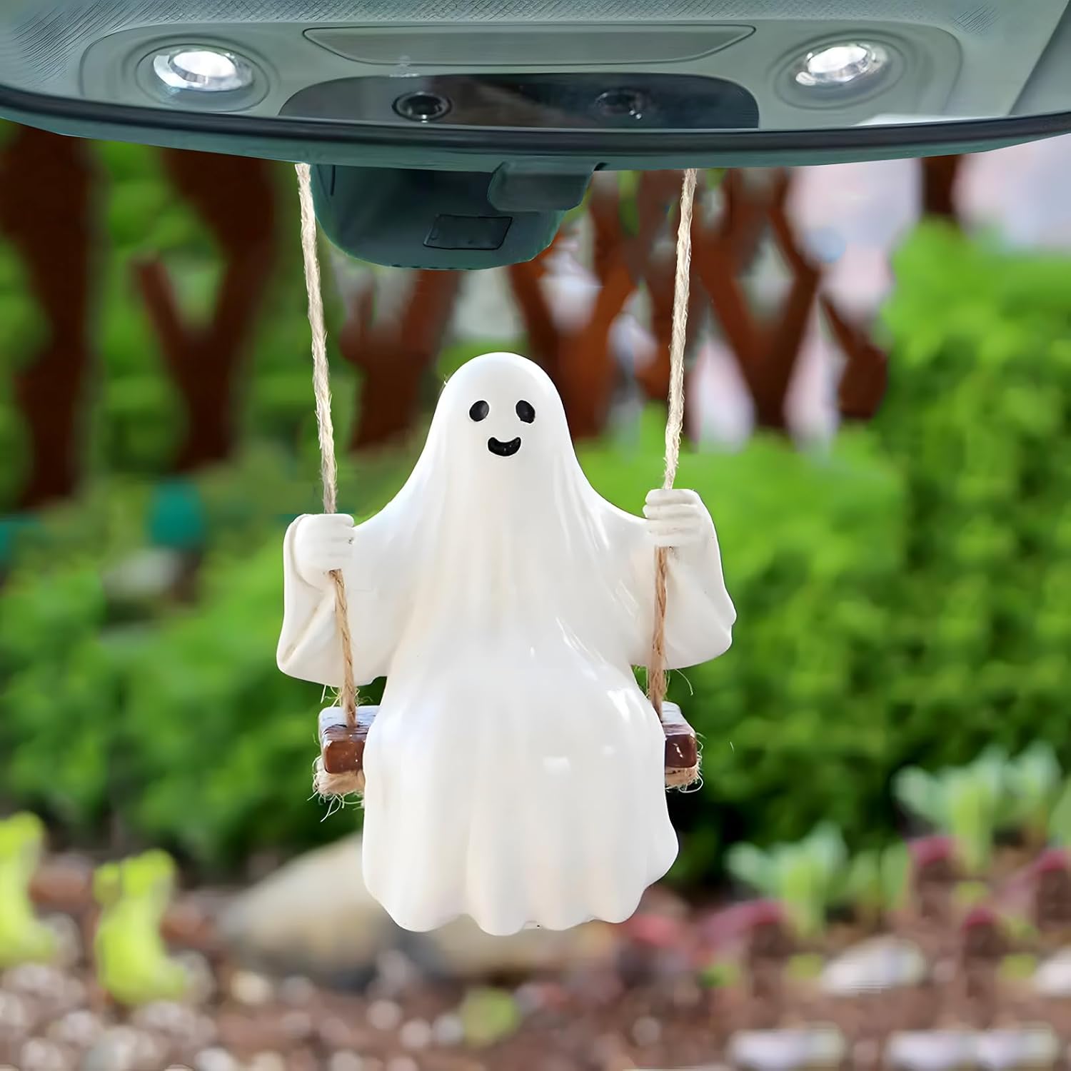 Amazon.com: Spooky Swing Ghost Hanging Car Accessories - Resin Material ...
