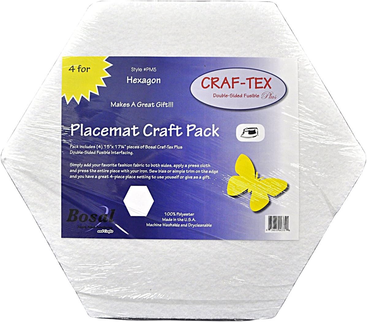 Amazon.com: Bosal in-R-Form Hexagon Shape Placemat Craft Pack 15in x 17 ...