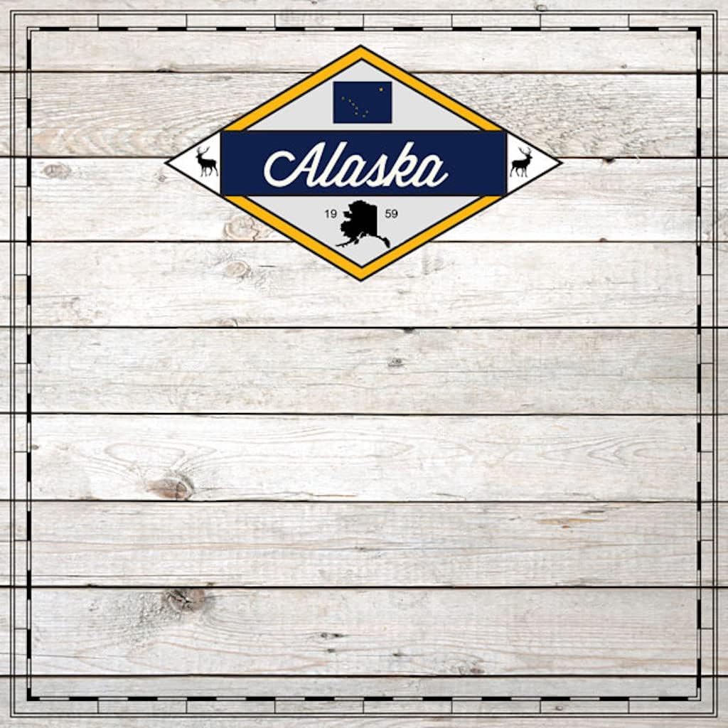 Amazon.com : Scrapbook Customs 37330 Alaska Wood Sightseeing 12 x 12 ...