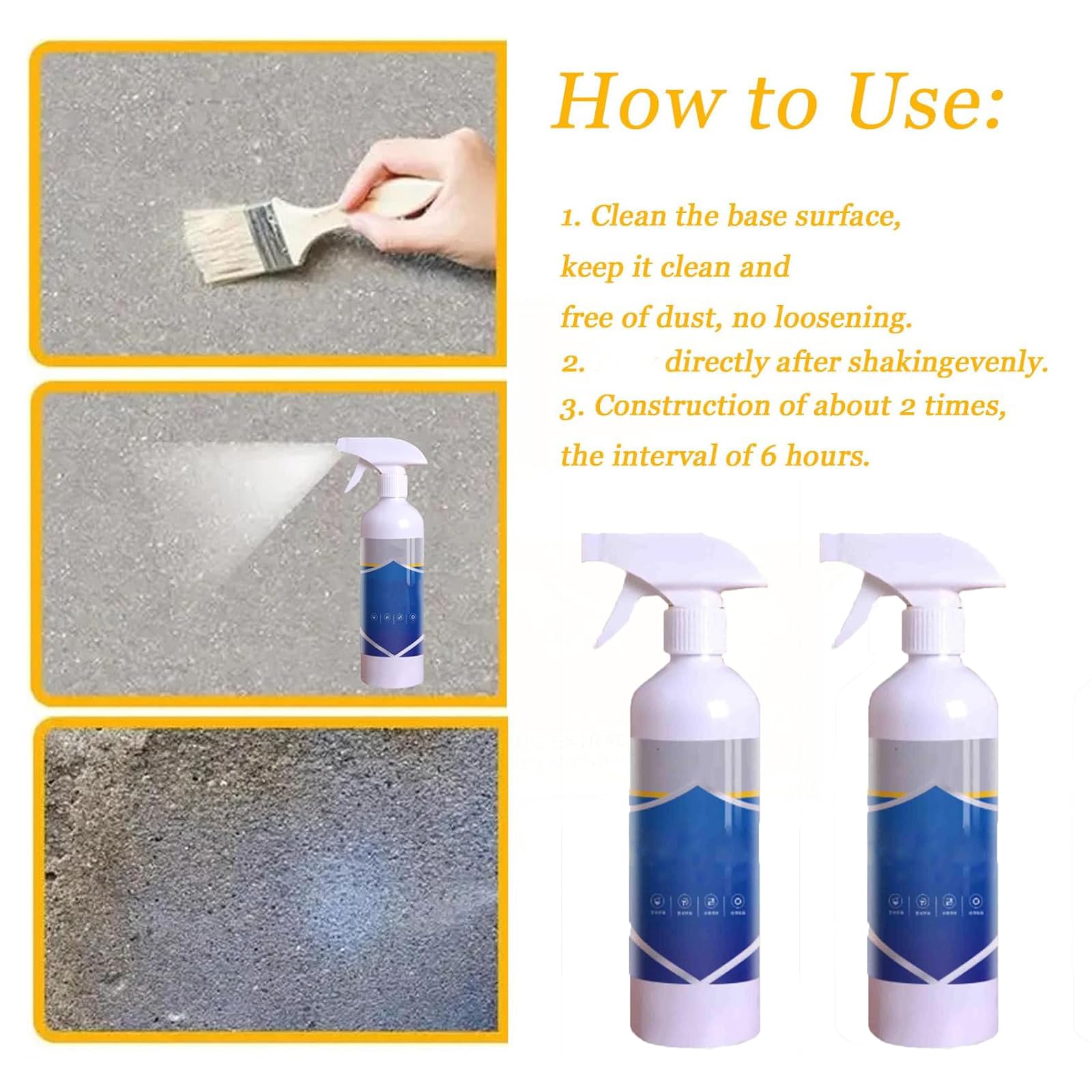 Wall Sand Sealant Sand Curing Spray For Walls & Floors - Quick Fix Sand ...