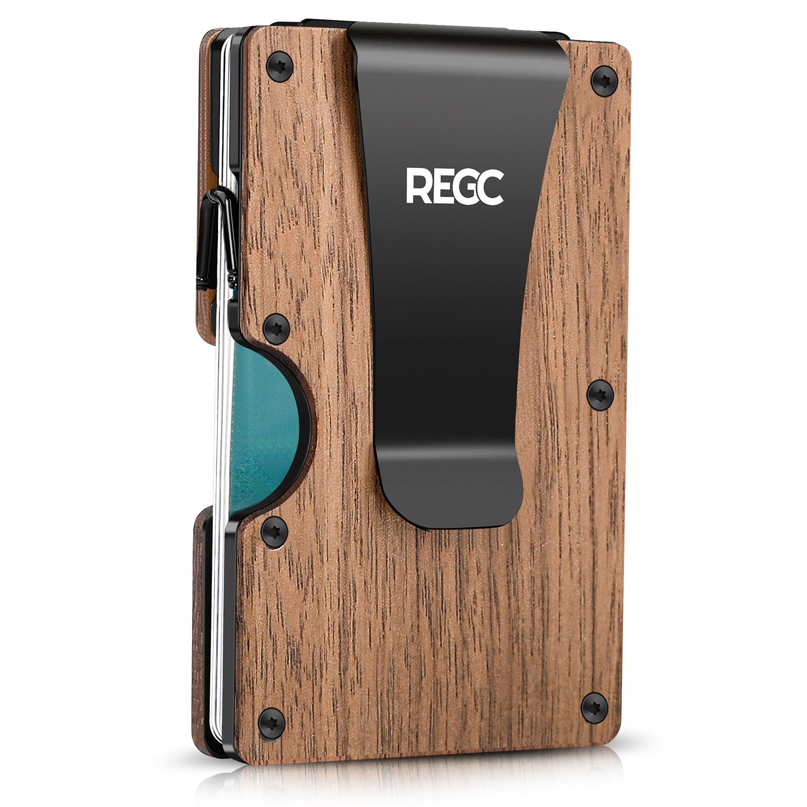 Amazon.com: REGC Slim Wallet for Men, Metal Money Clip Wallet, RFID ...