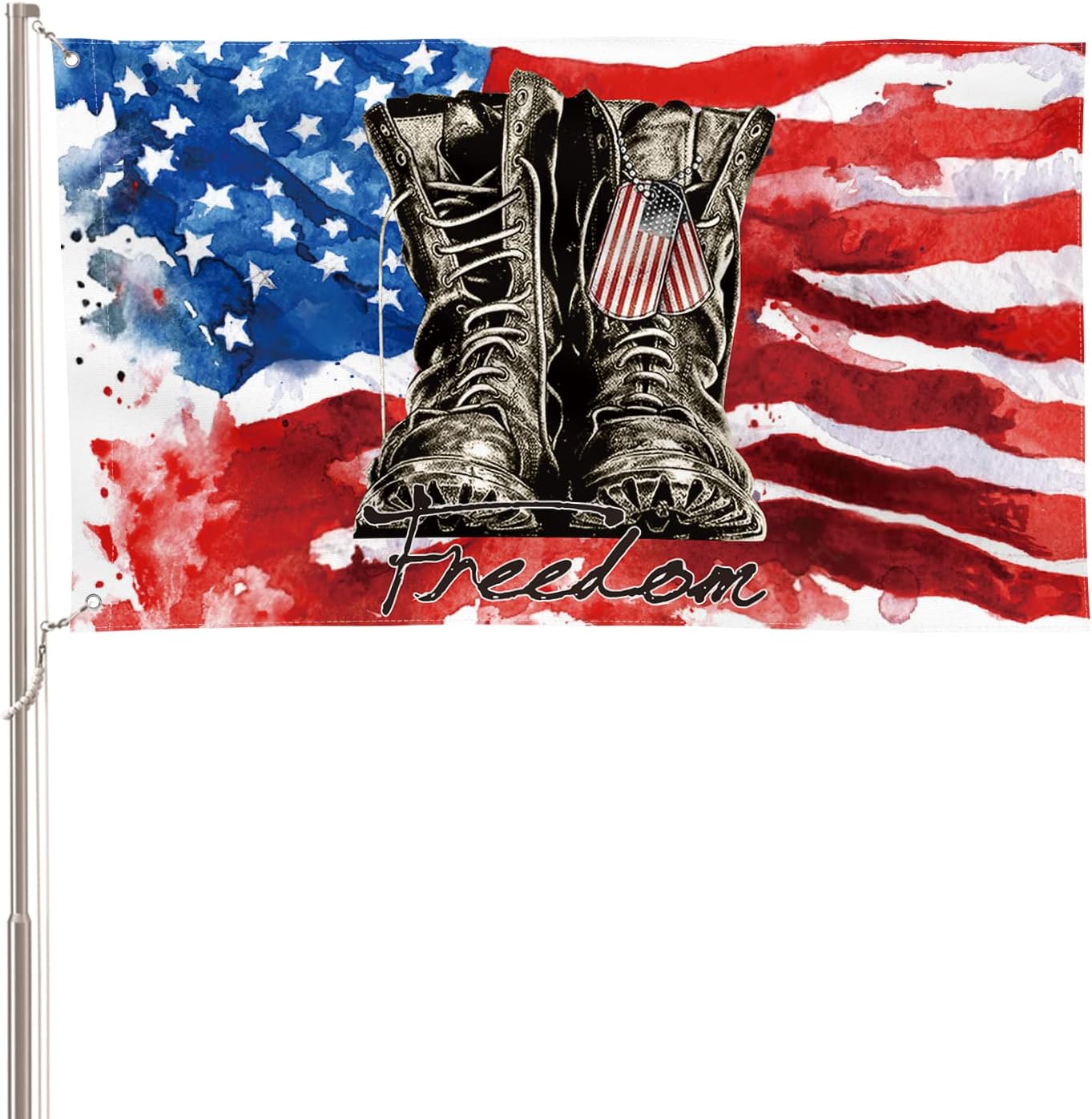 Amazon.com : SENSEVEN 4th of July Flag Independence Day God Bless ...